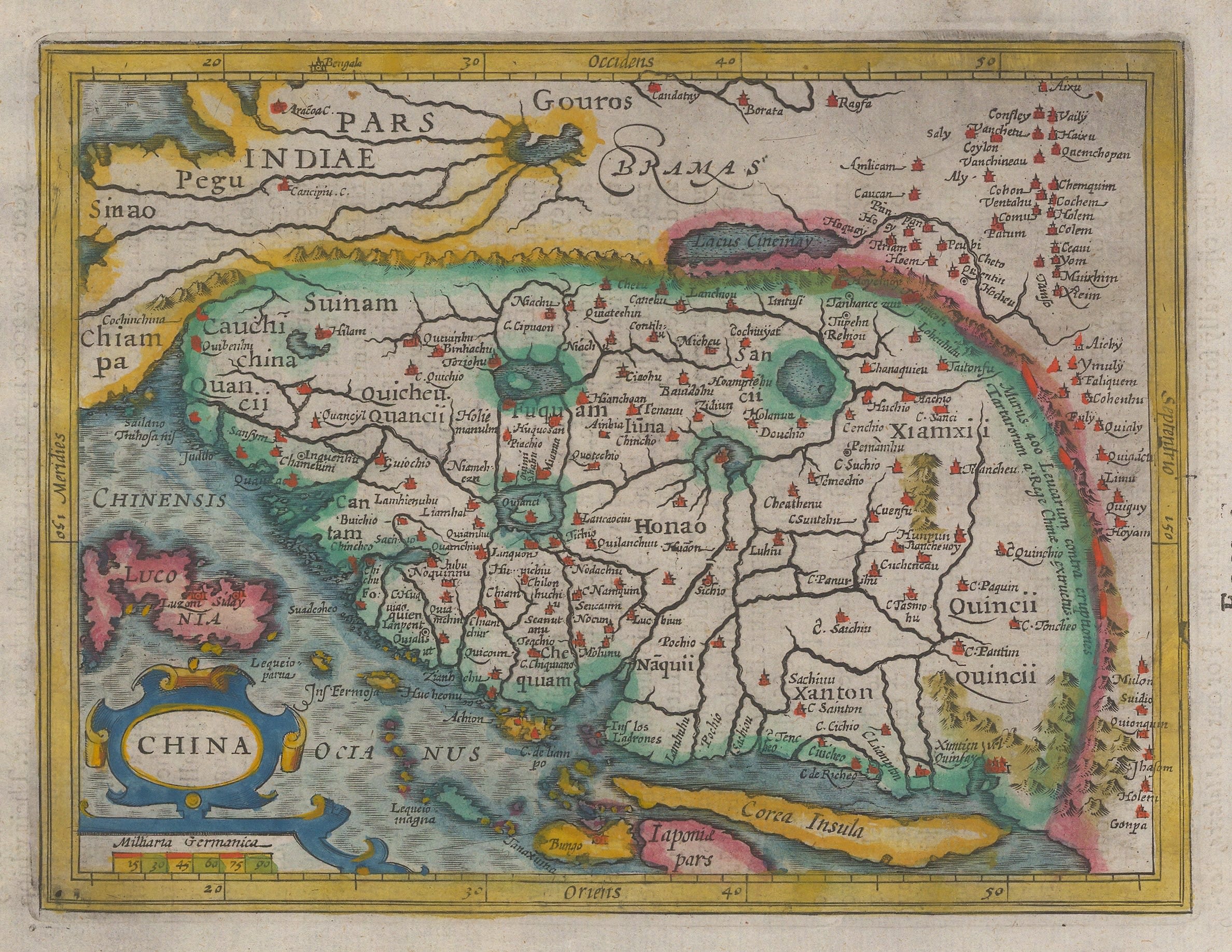 Mercator Hondius, Early map of China, 1635 | The Map House