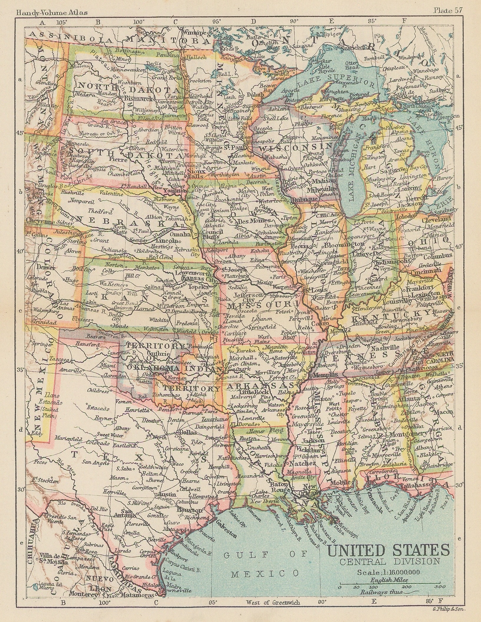 George Philip & Son Ltd., United States - Central Division, 1896 | The ...