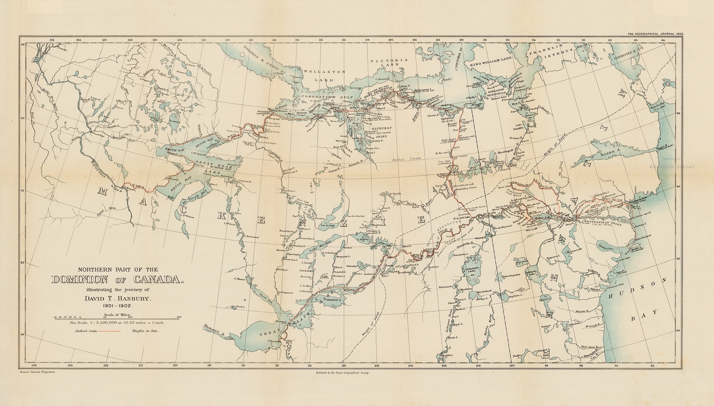 Royal Geographical Society (RGS), Northeastern Canada, 1903 | The Map House