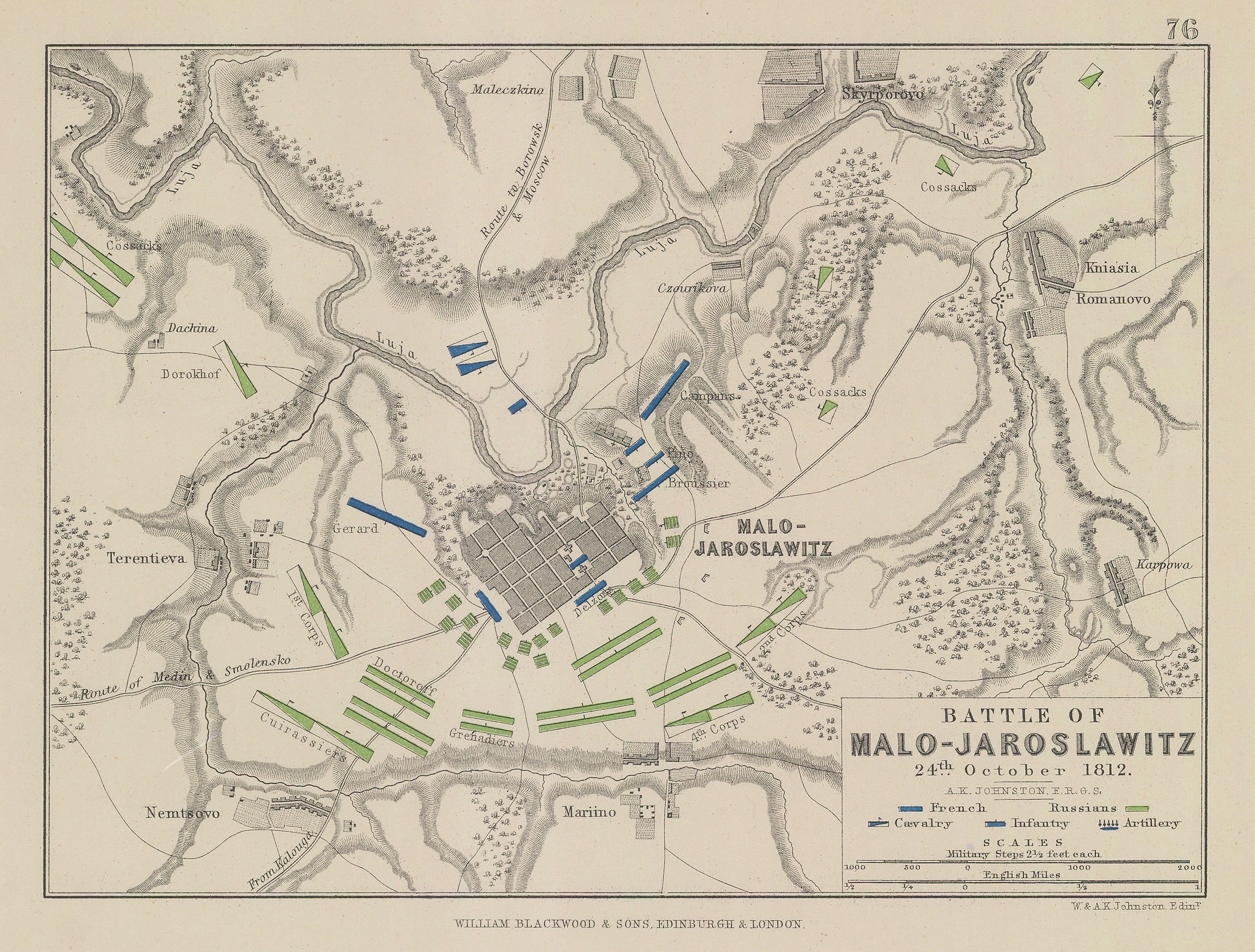 Sir Archibald Alison, Battle of Malo-Jaroslawitz, 1855 | The Map House