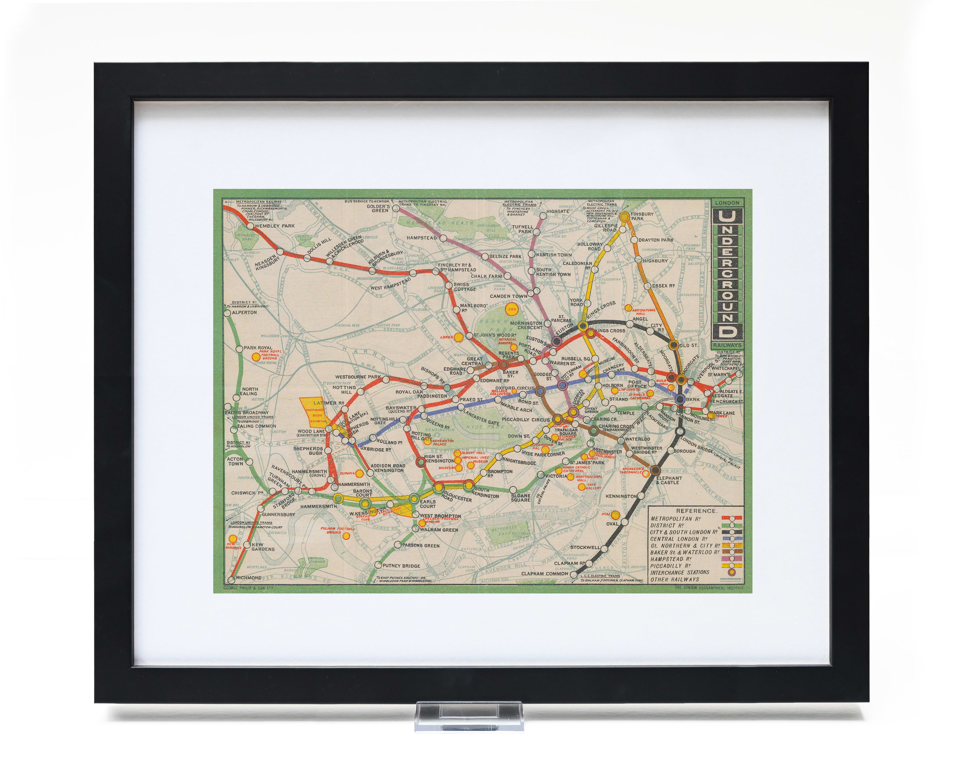 London Underground, London Underground Railways, 1912 | The Map House