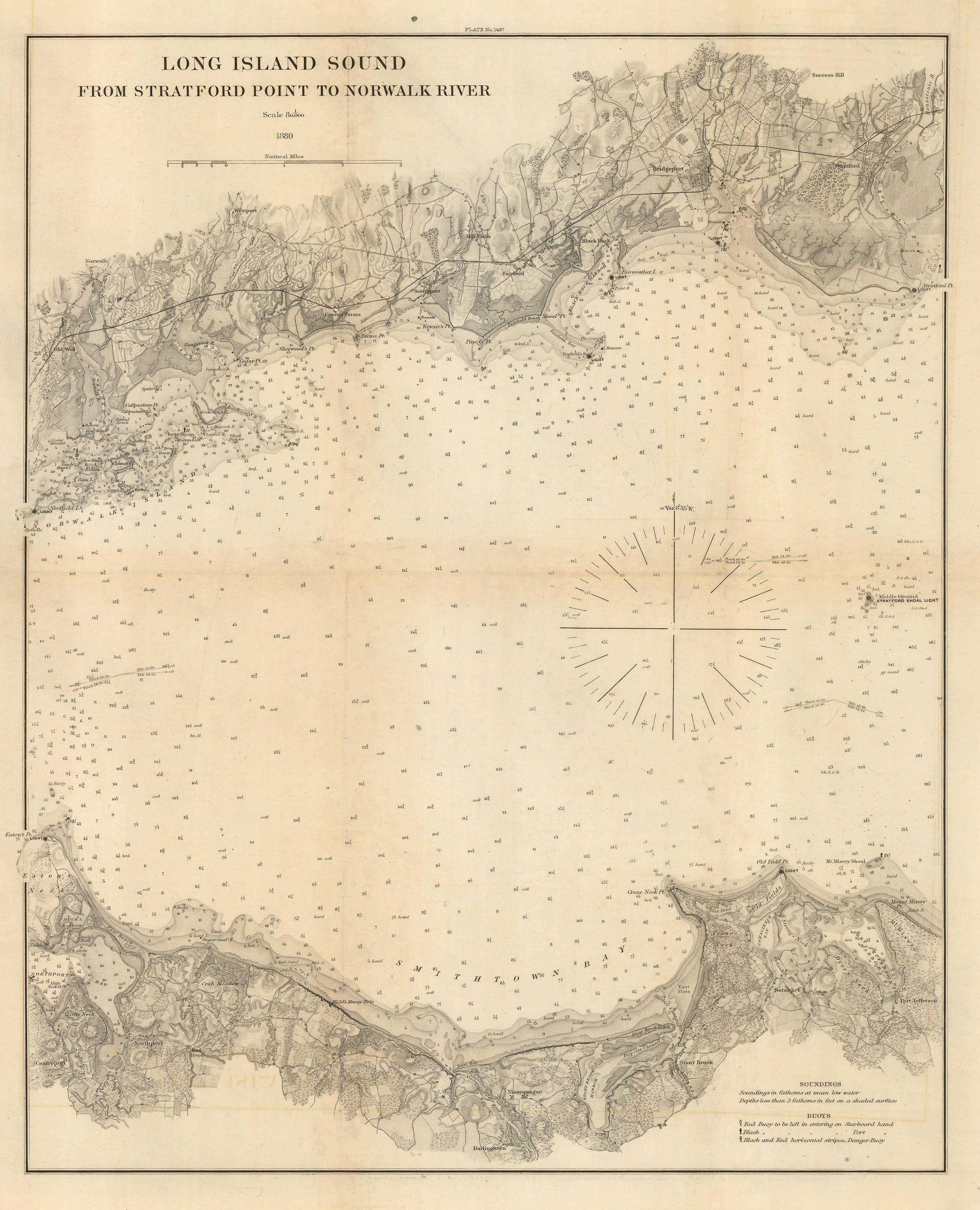 Atlantic Coast Pilot, Long Island Sound, 1880 | The Map House