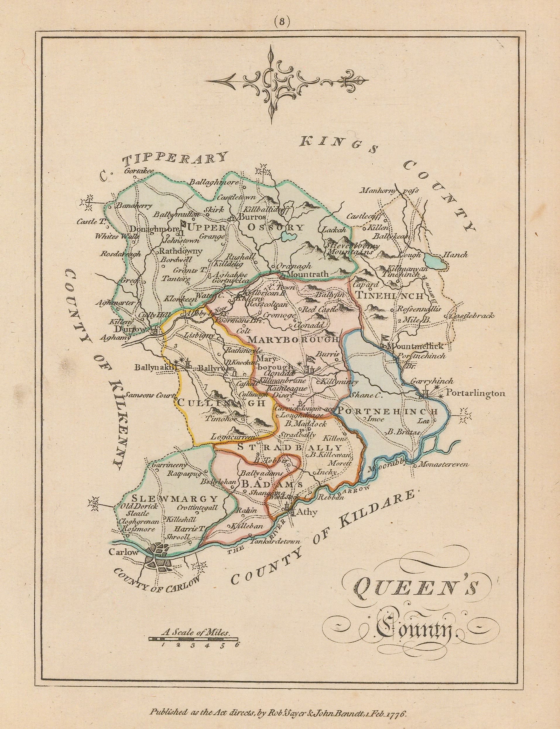 Sayer & Bennett, County Laois, 1776 | The Map House