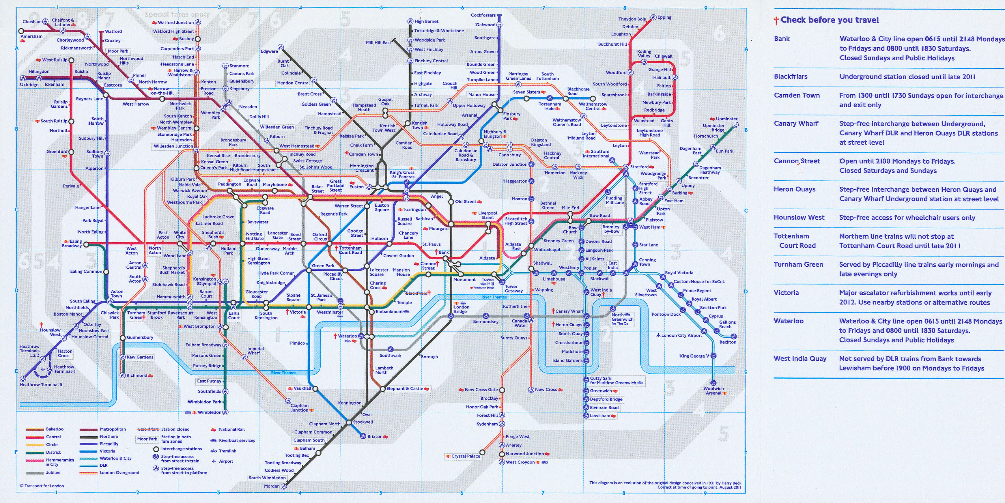 London Underground, London Underground Map, 2011 | The Map House