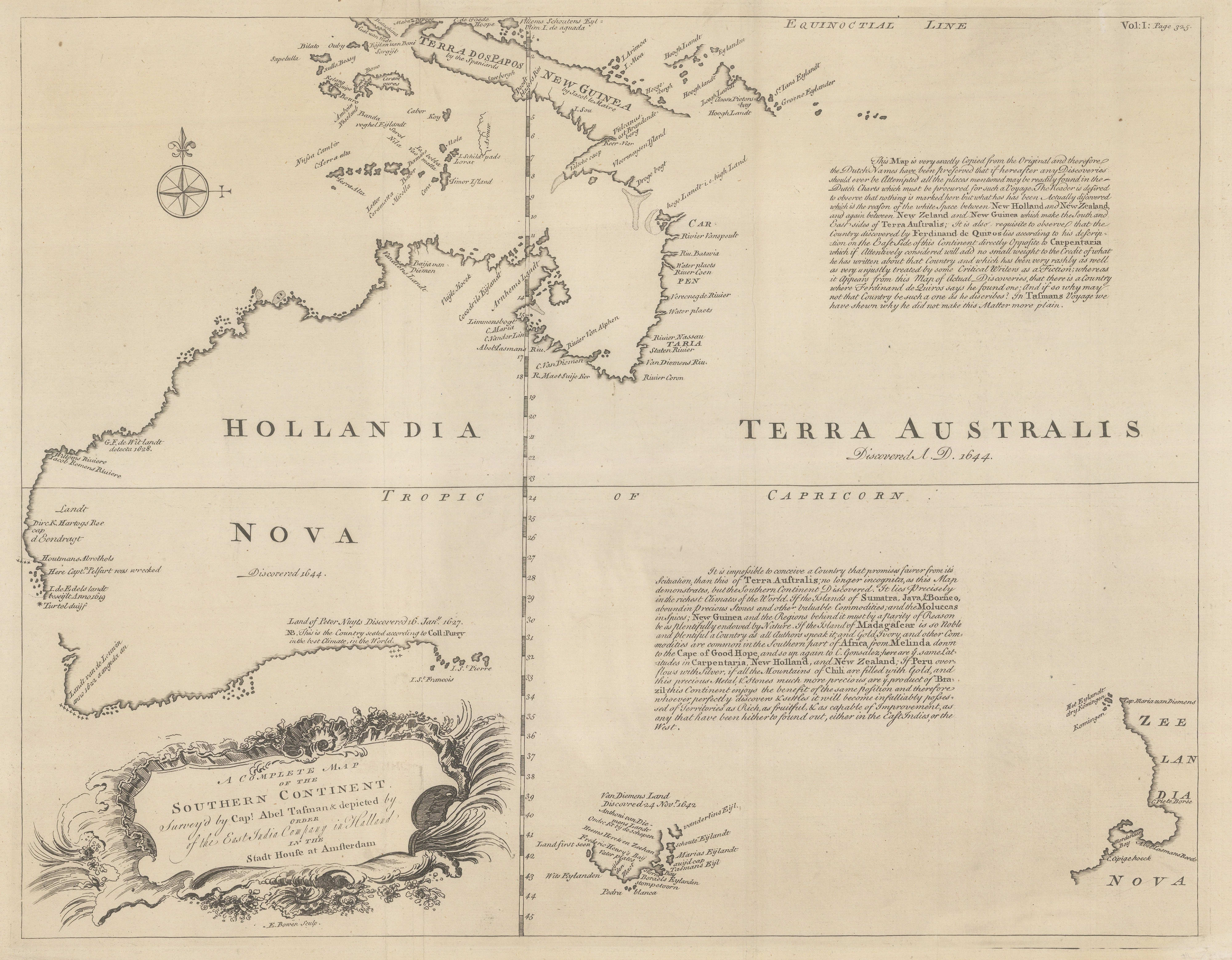 Emanuel Bowen, Terra Australis, 1744 | The Map House