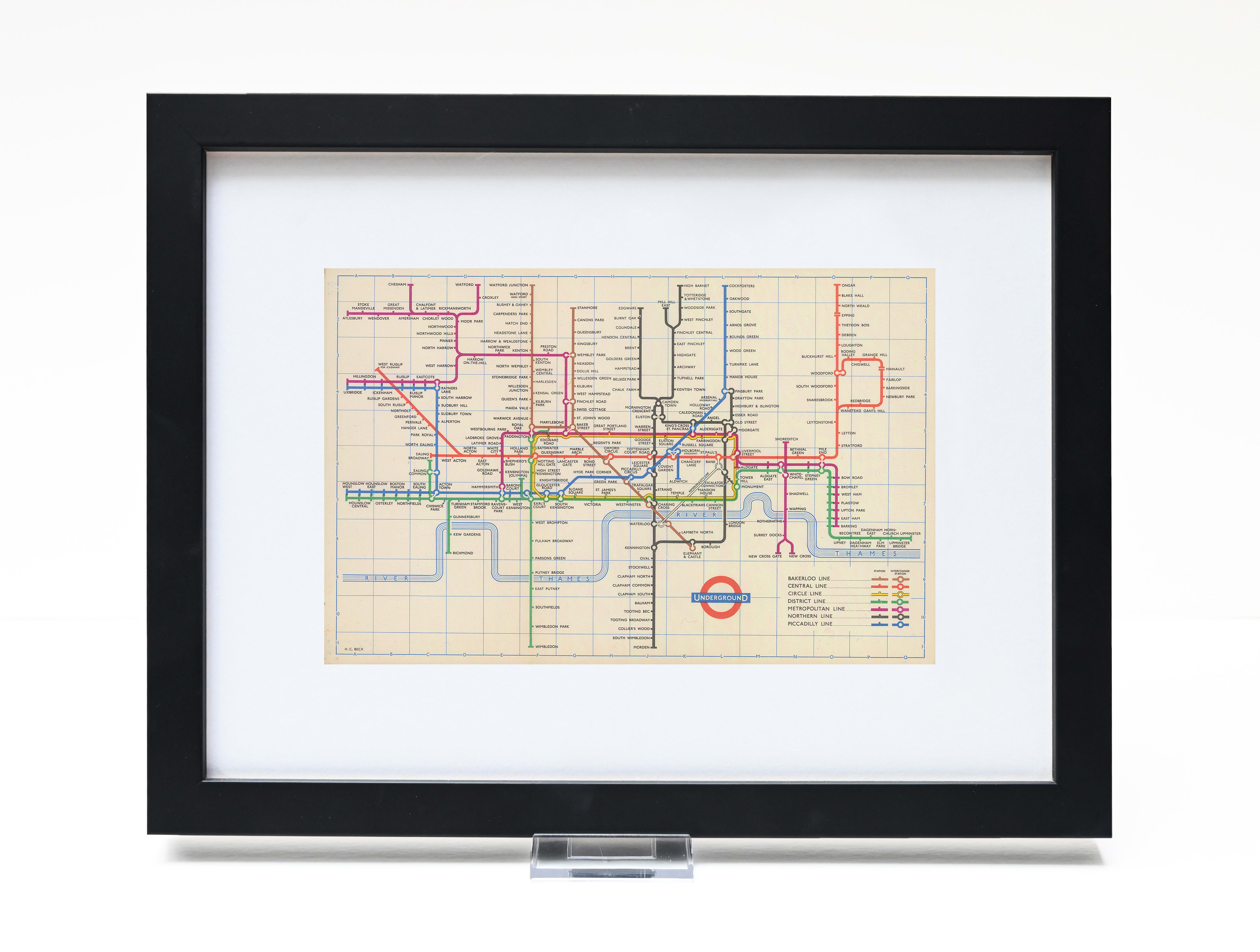 Harry Beck, London Underground Map, 1959 | The Map House