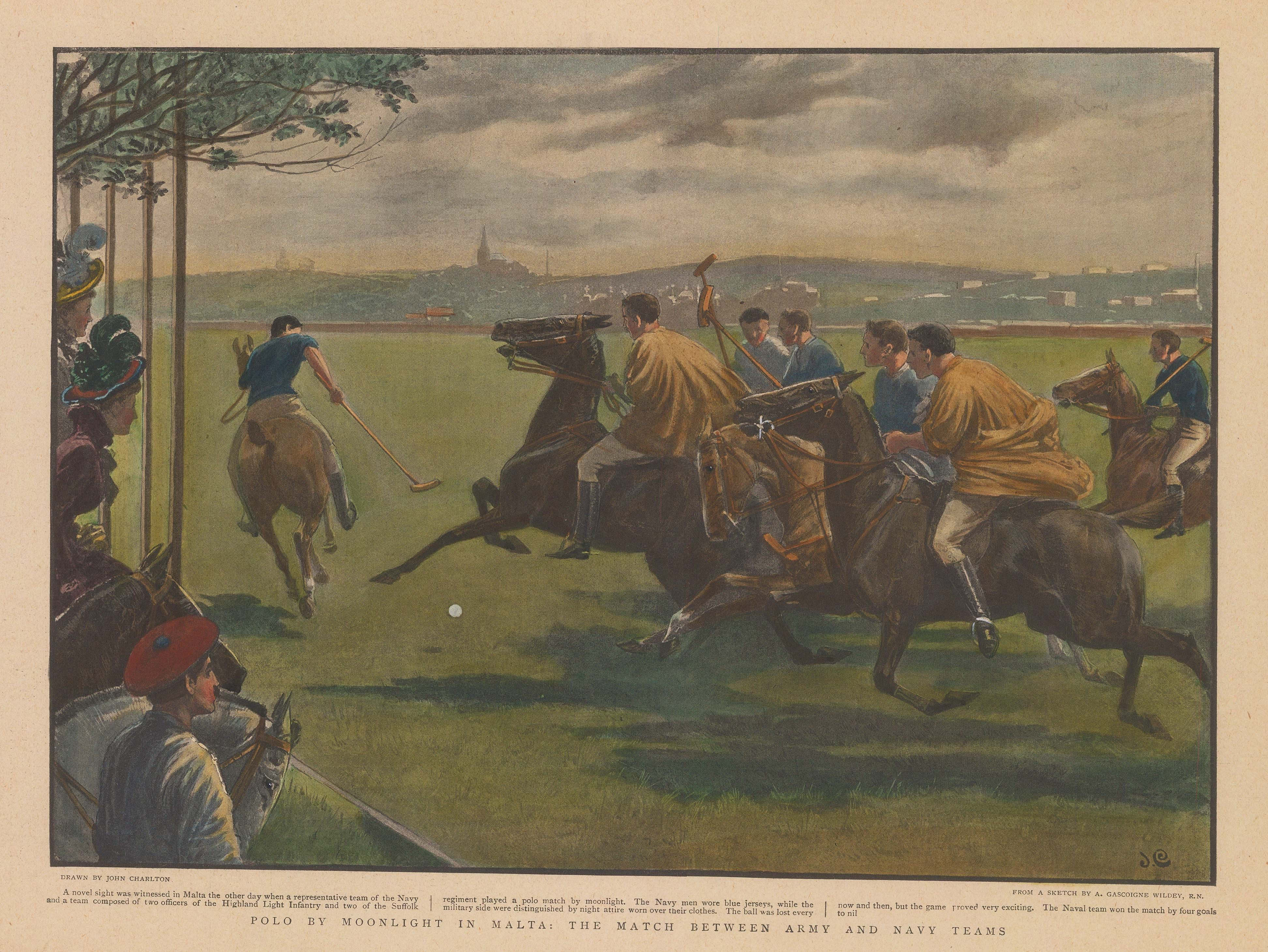 The Graphic Magazine, Polo - Malta, 1899 | The Map House