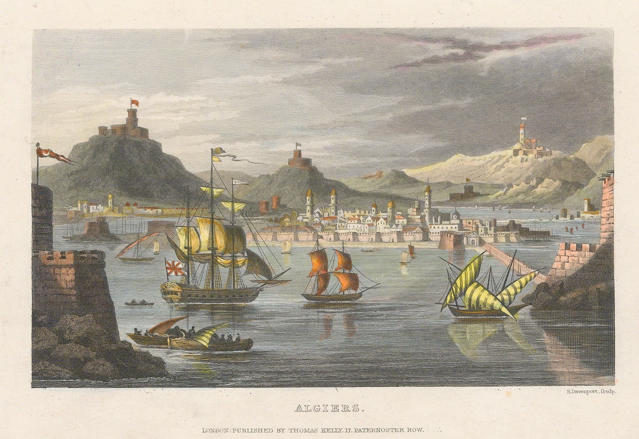 Thomas Kelly, Algeria - Algiers, 1840 c. | The Map House