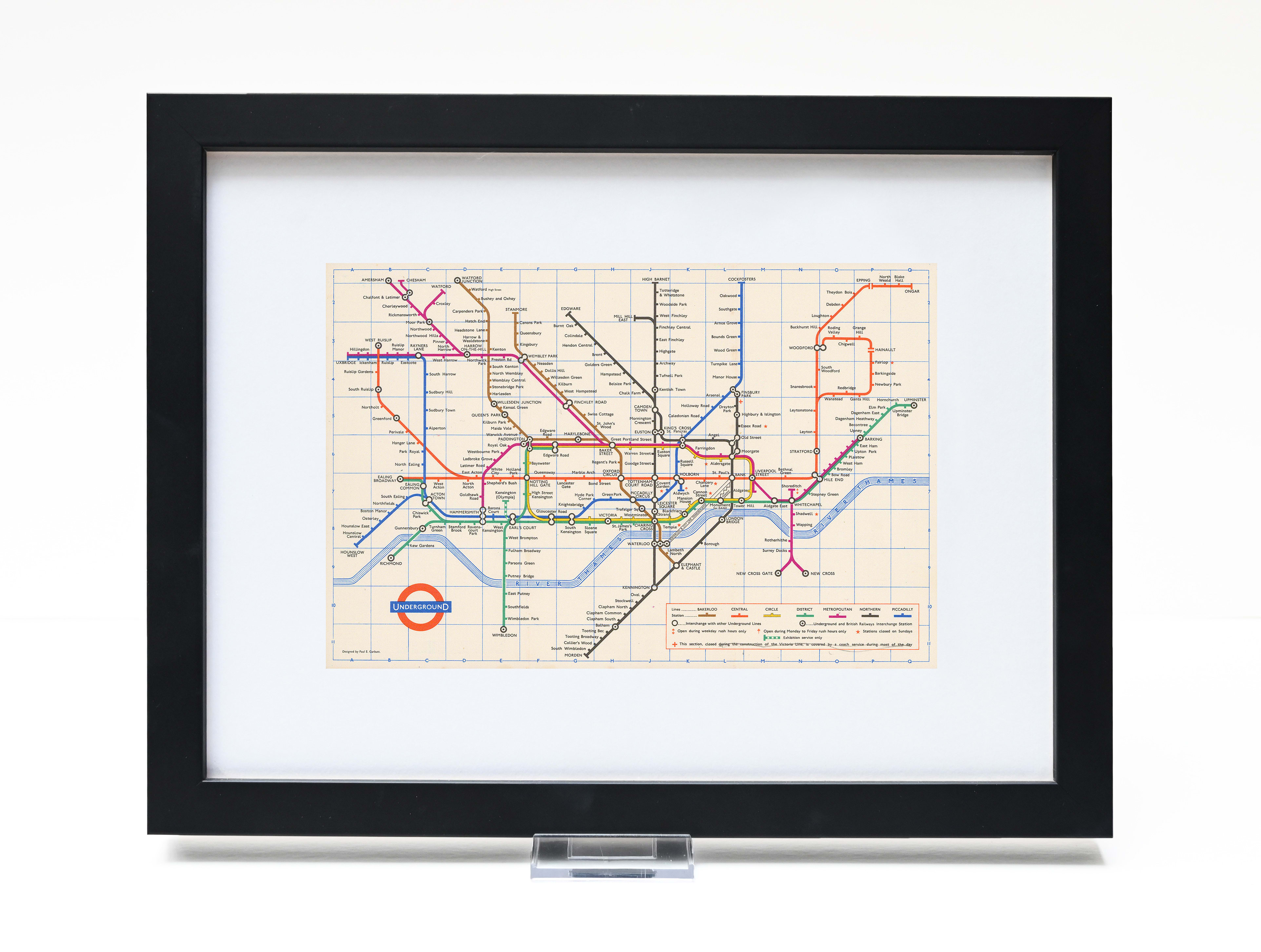 Paul E. Garbutt, London Underground Map, 1965 | The Map House