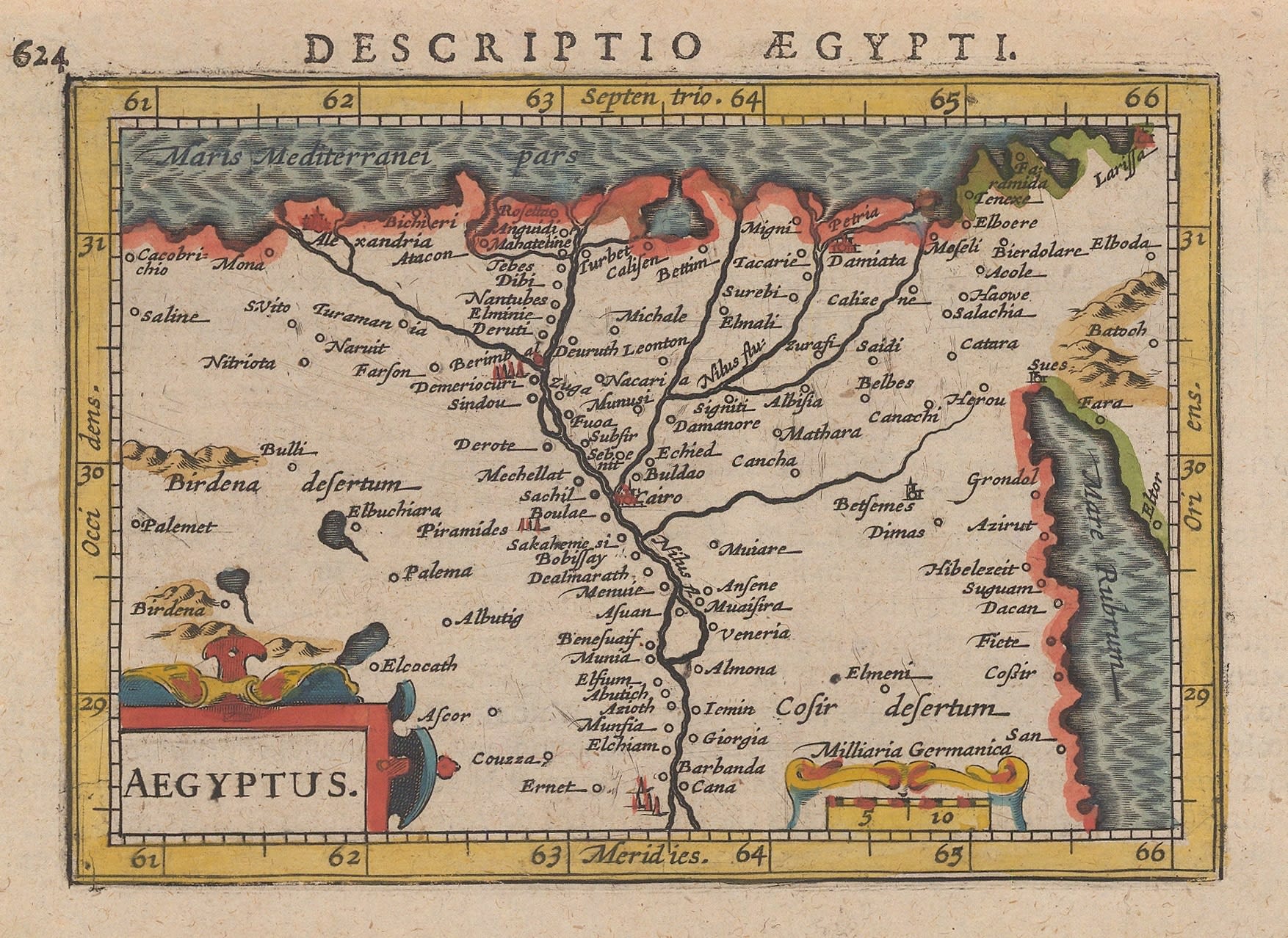 Petrus Bertius, Aegyptus, 1616 | The Map House