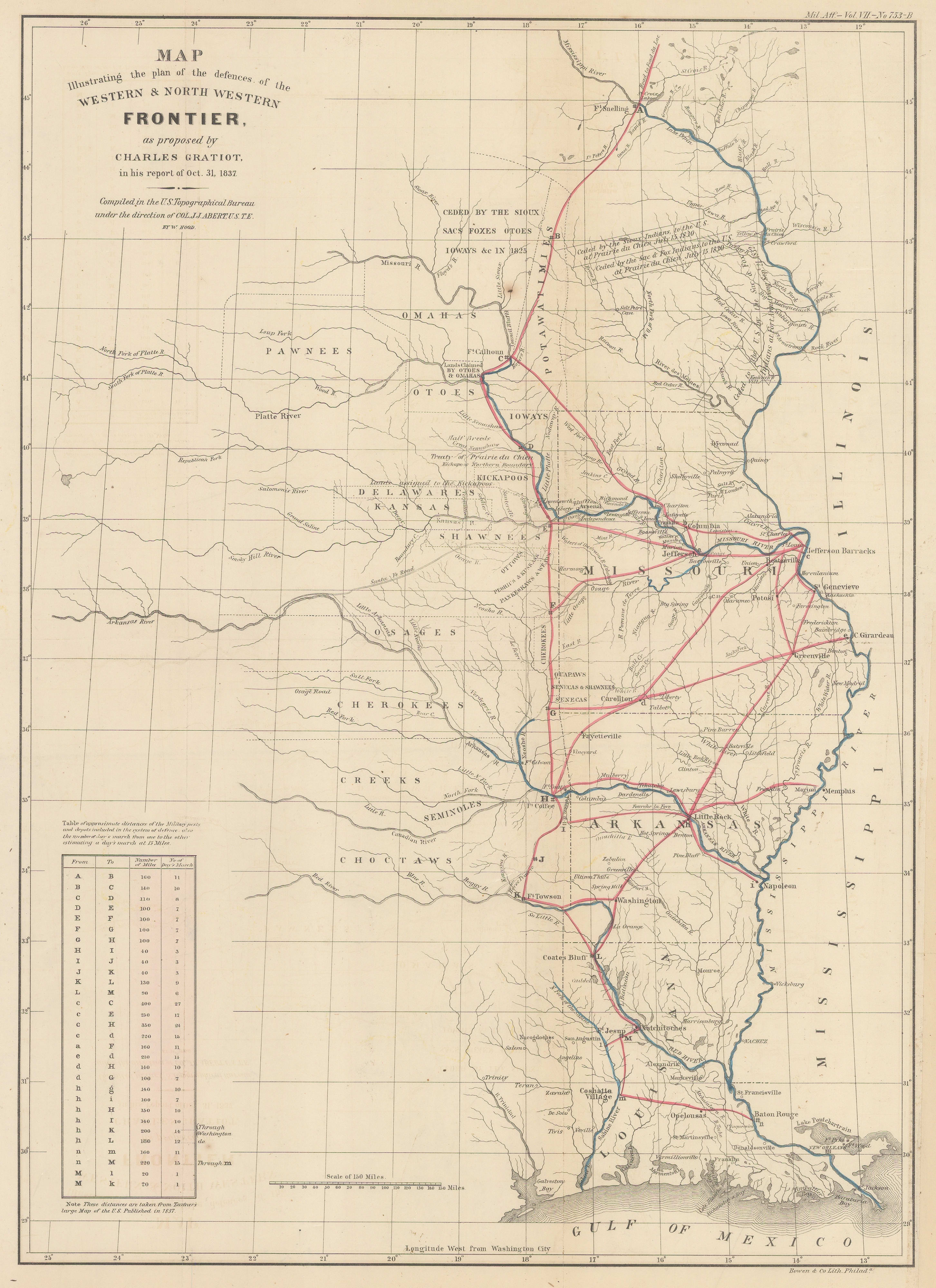 Washington Hood, Map Illustrating the plan of the defences of the ...