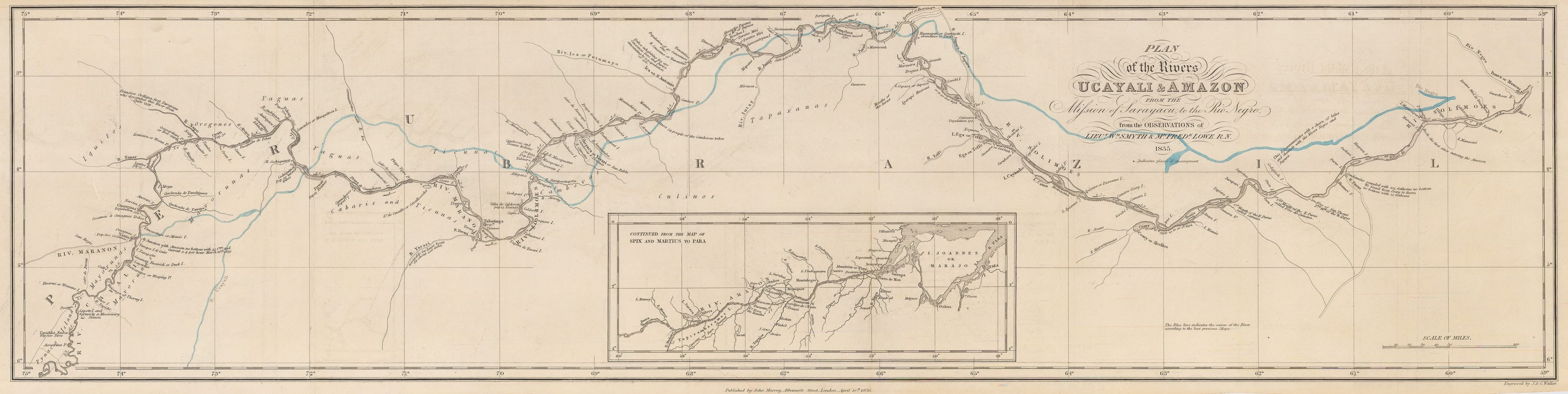 Royal Geographical Society (RGS), Plan of the Rivers Ucayali & Amazon ...