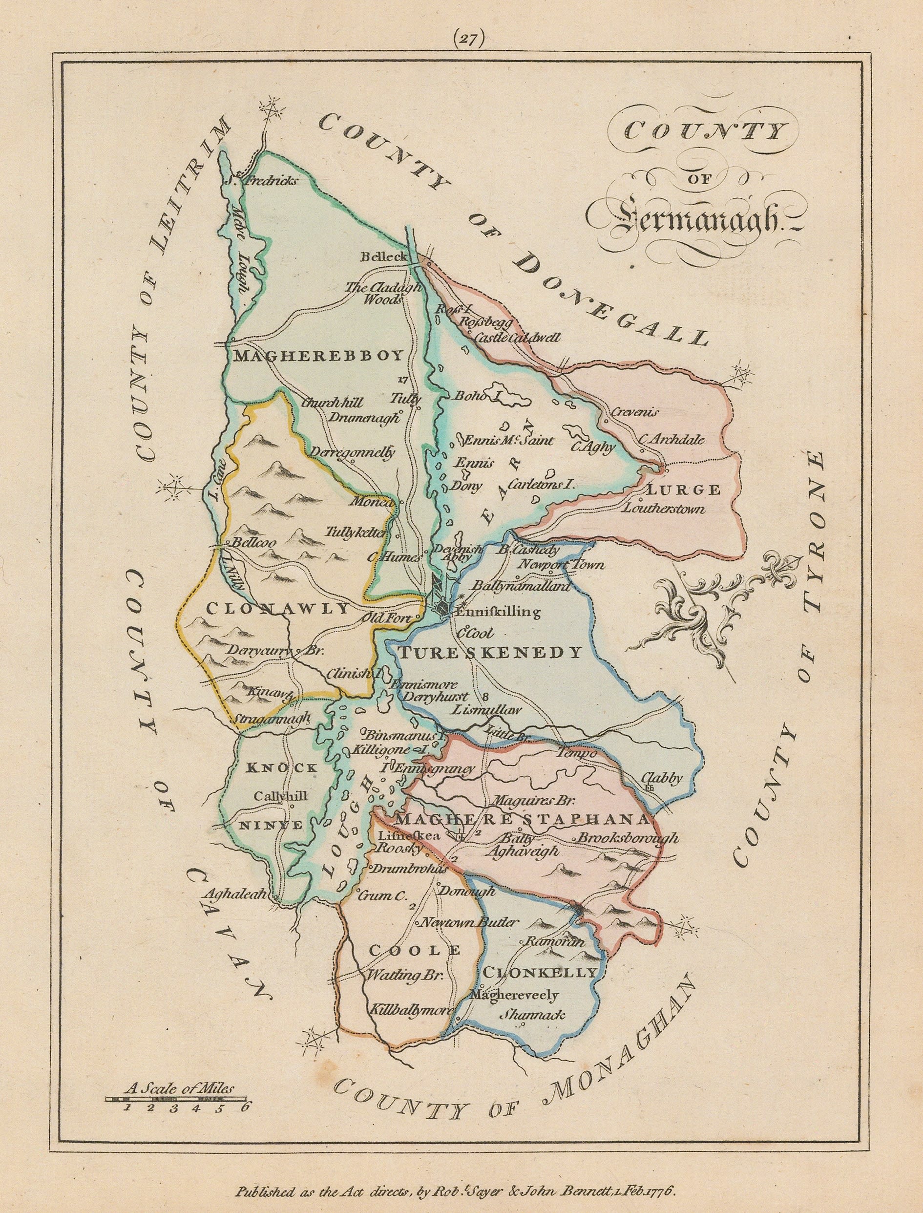 Sayer & Bennett, County Fermanagh , 1776 | The Map House