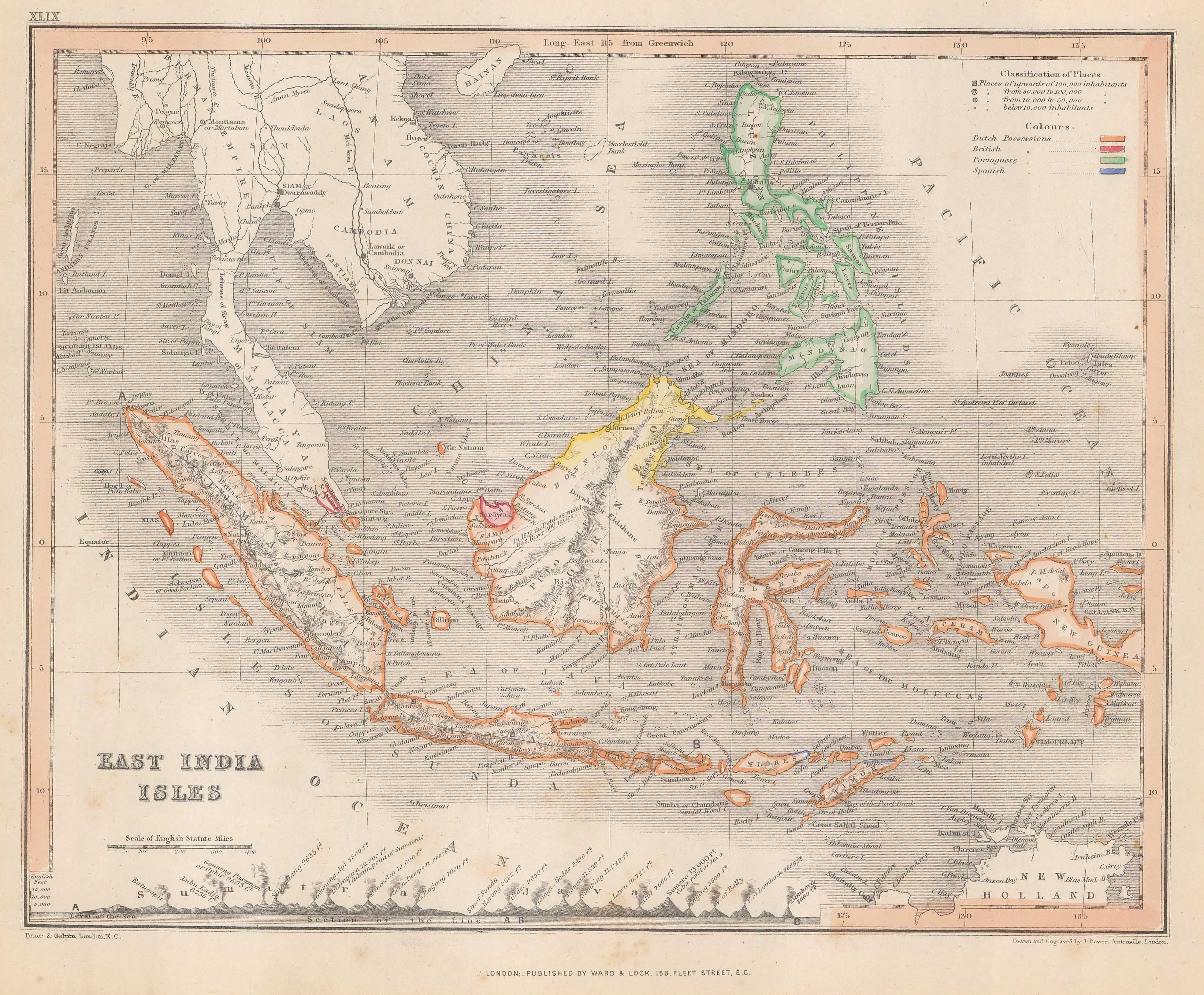 John Dower, East India Isles, 1860 c. | The Map House