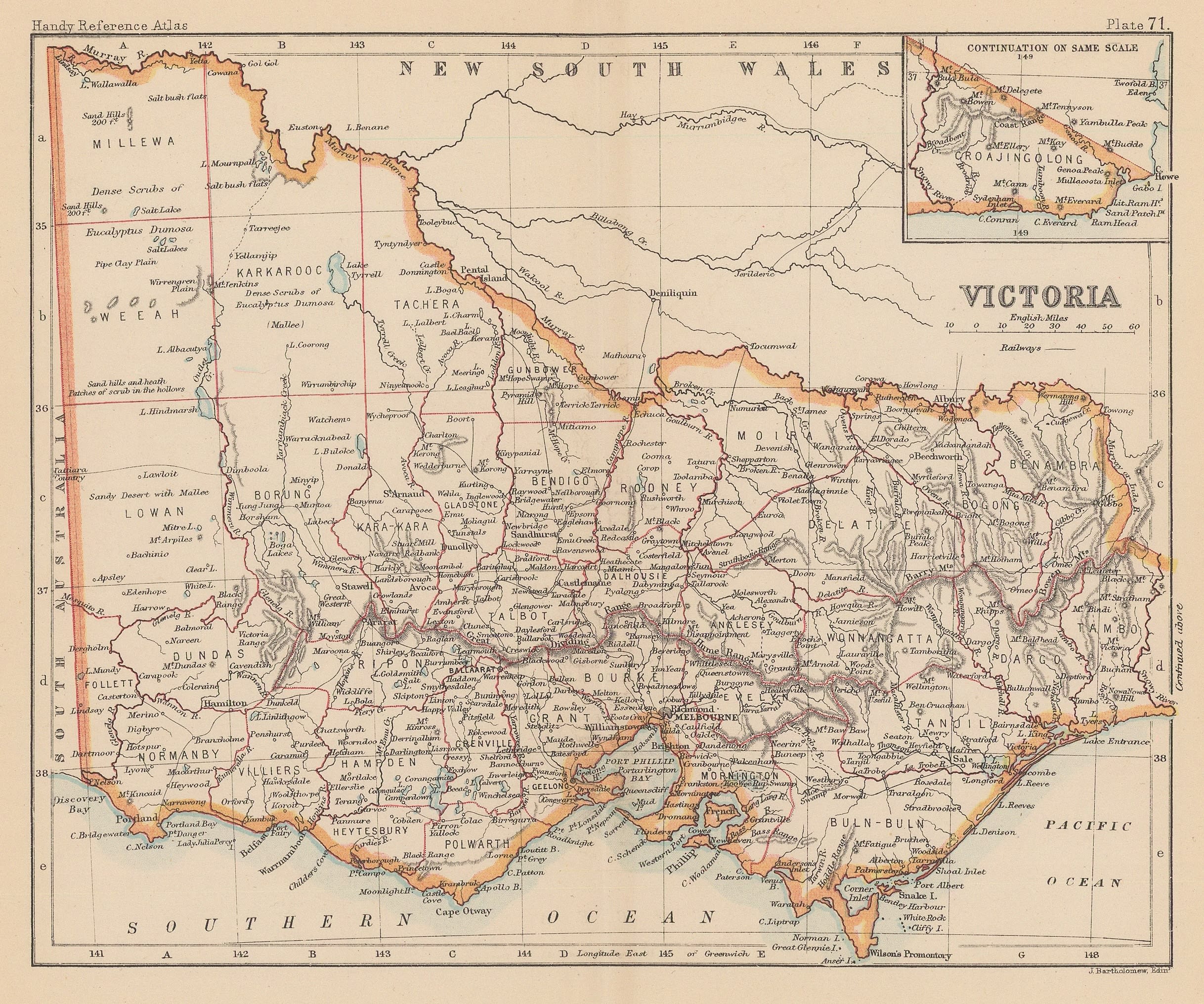 John Bartholomew, Victoria, 1887 | The Map House