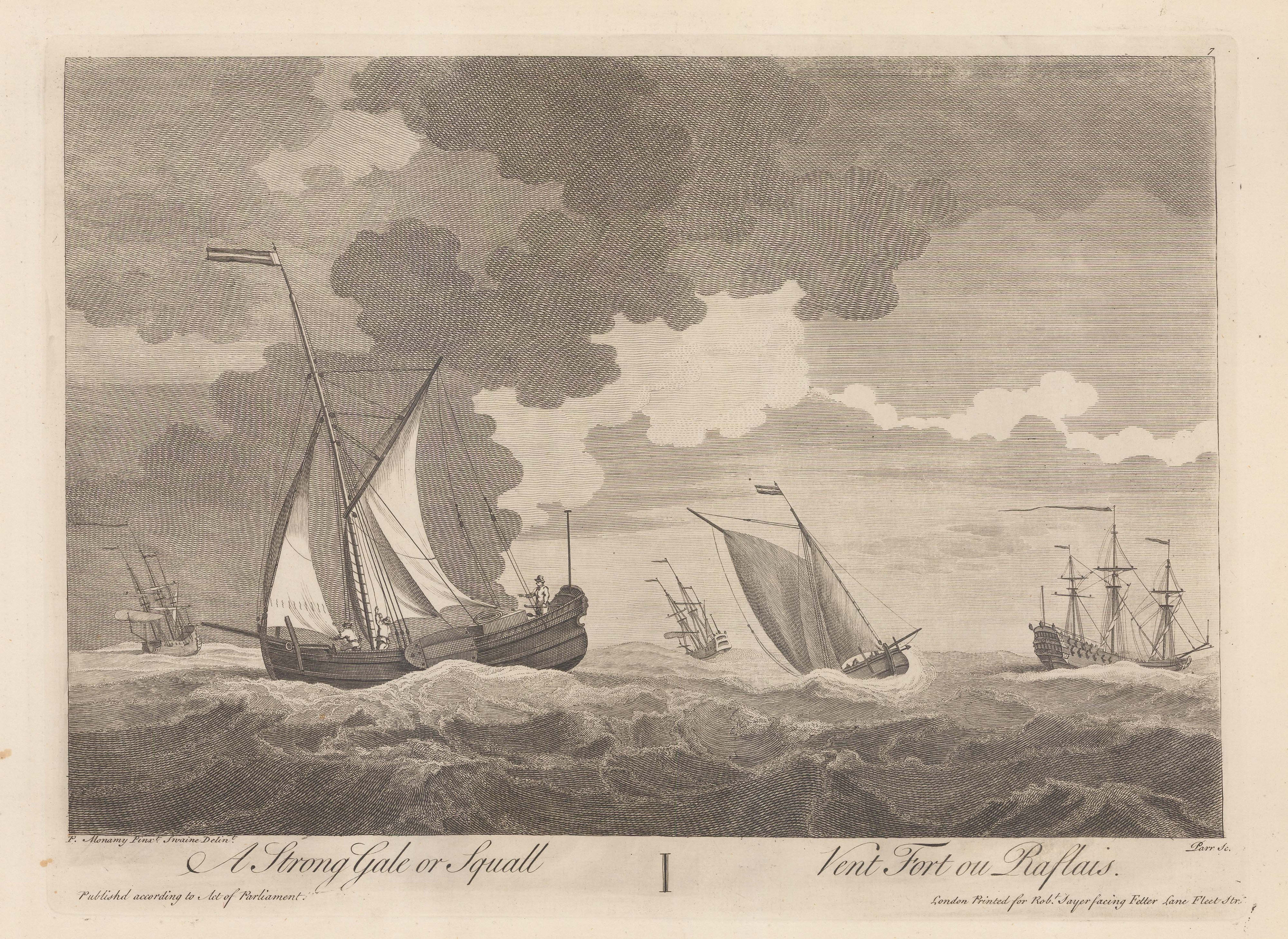 Robert Sayer, Ships at Sea - Set of Four, 1774 | The Map House