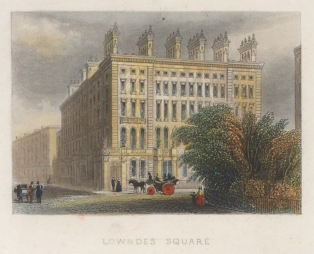 John Tallis, London - Belgravia, Lowndes Square, 1851 | The Map House