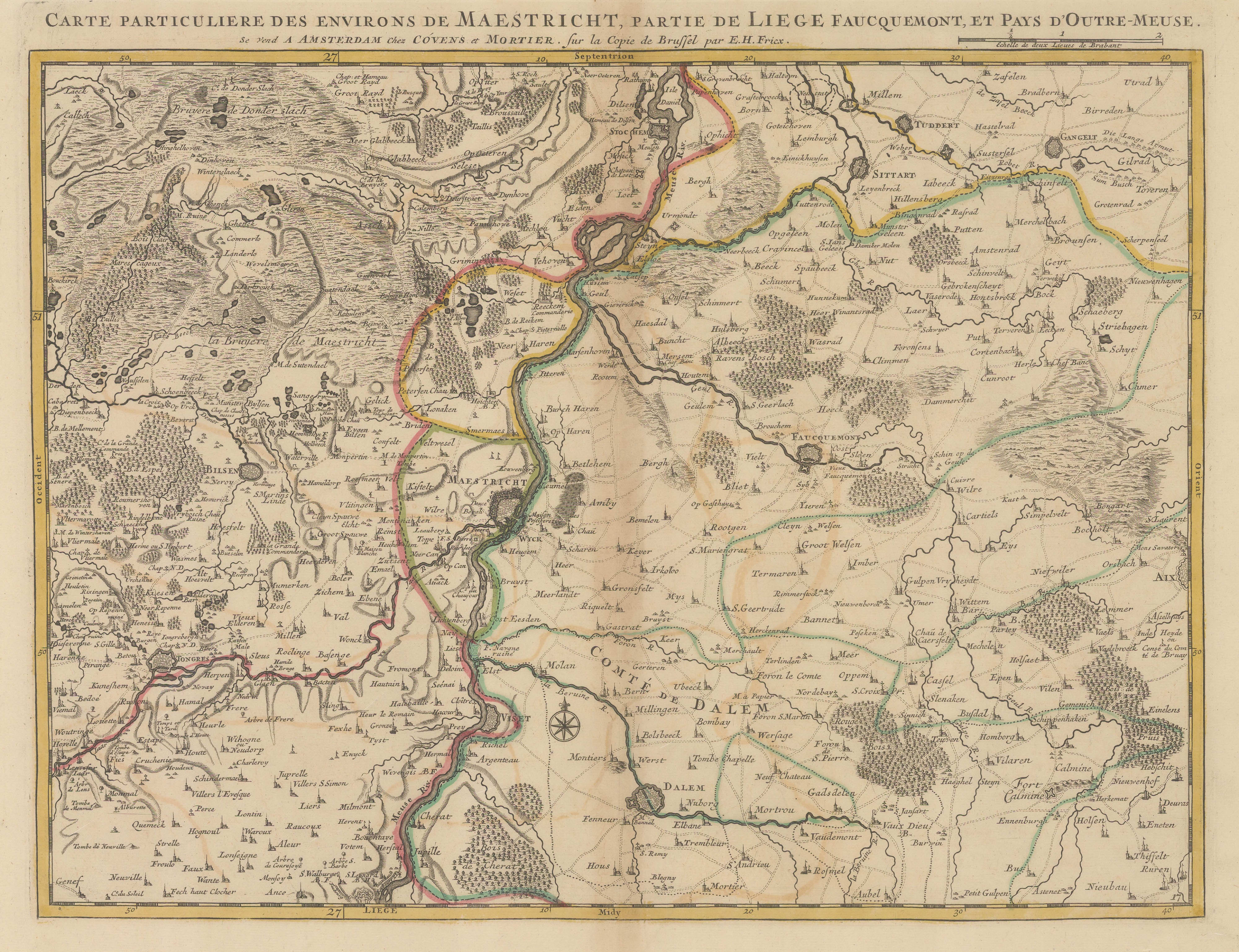 Covens (Jean) & Mortier (Cornelius), Maastricht and environs, 1730 c ...