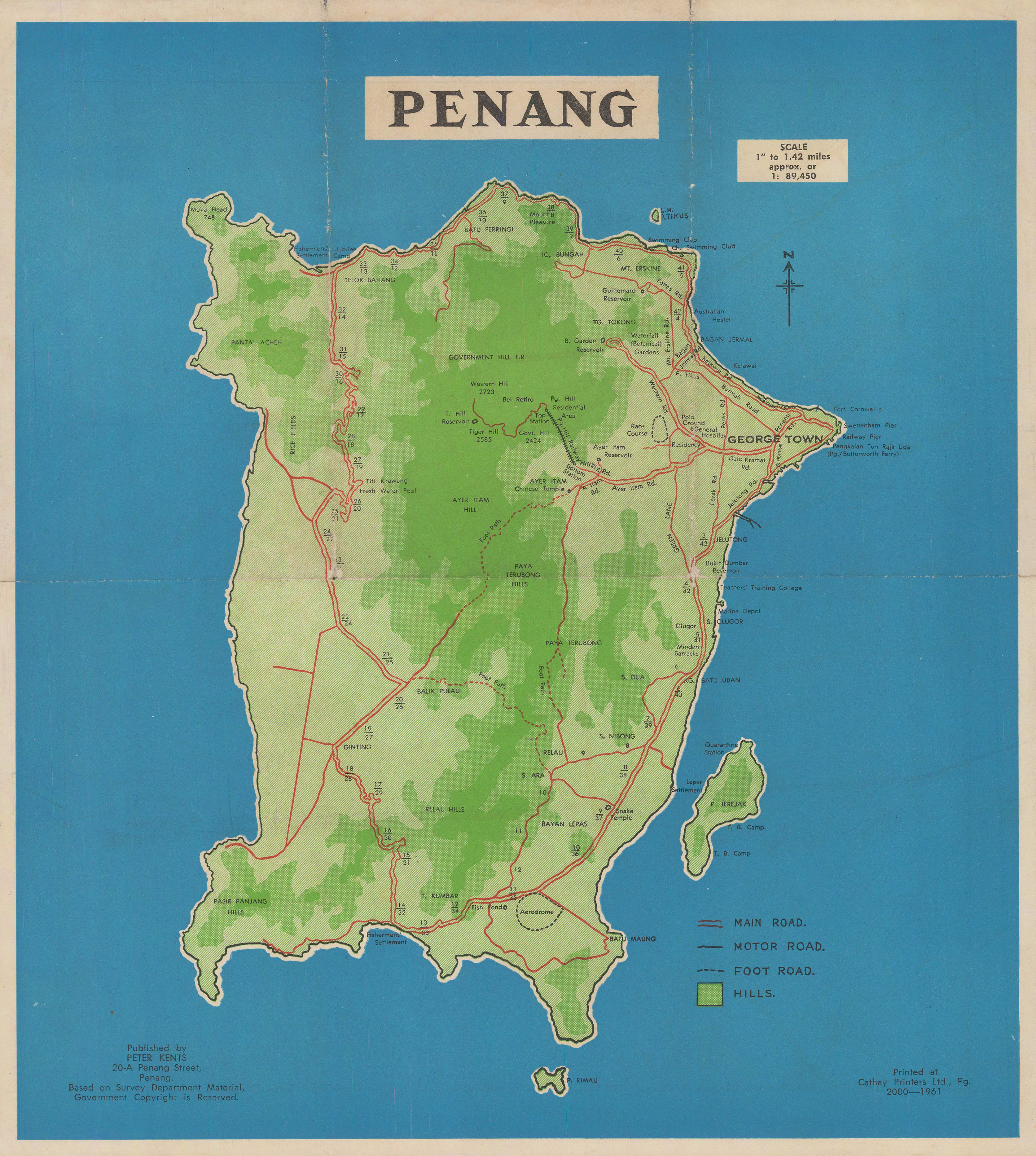 Peter Kents, Penang, 1951 | The Map House