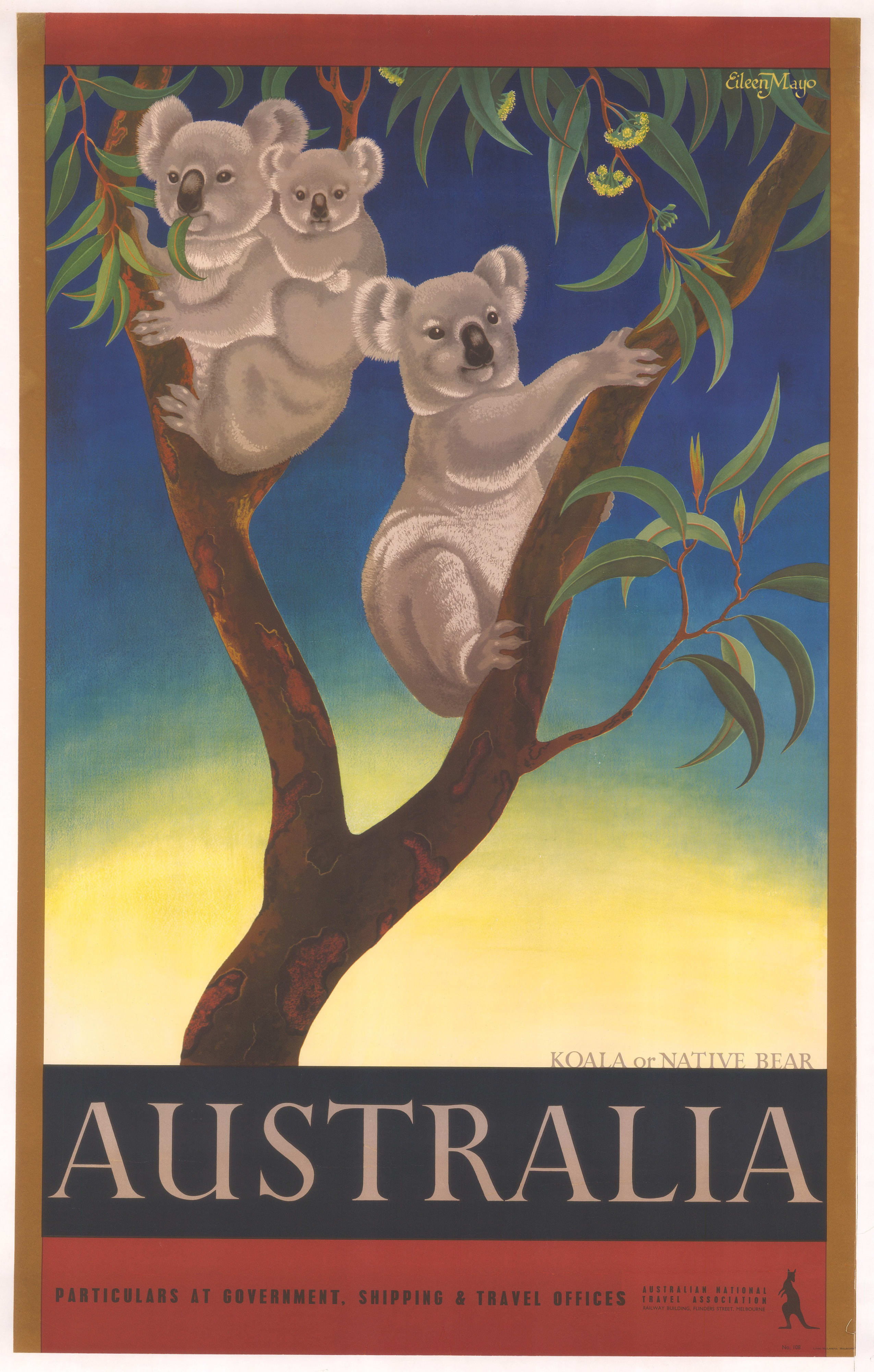 Australian National, Australia, 1956 c. | The Map House