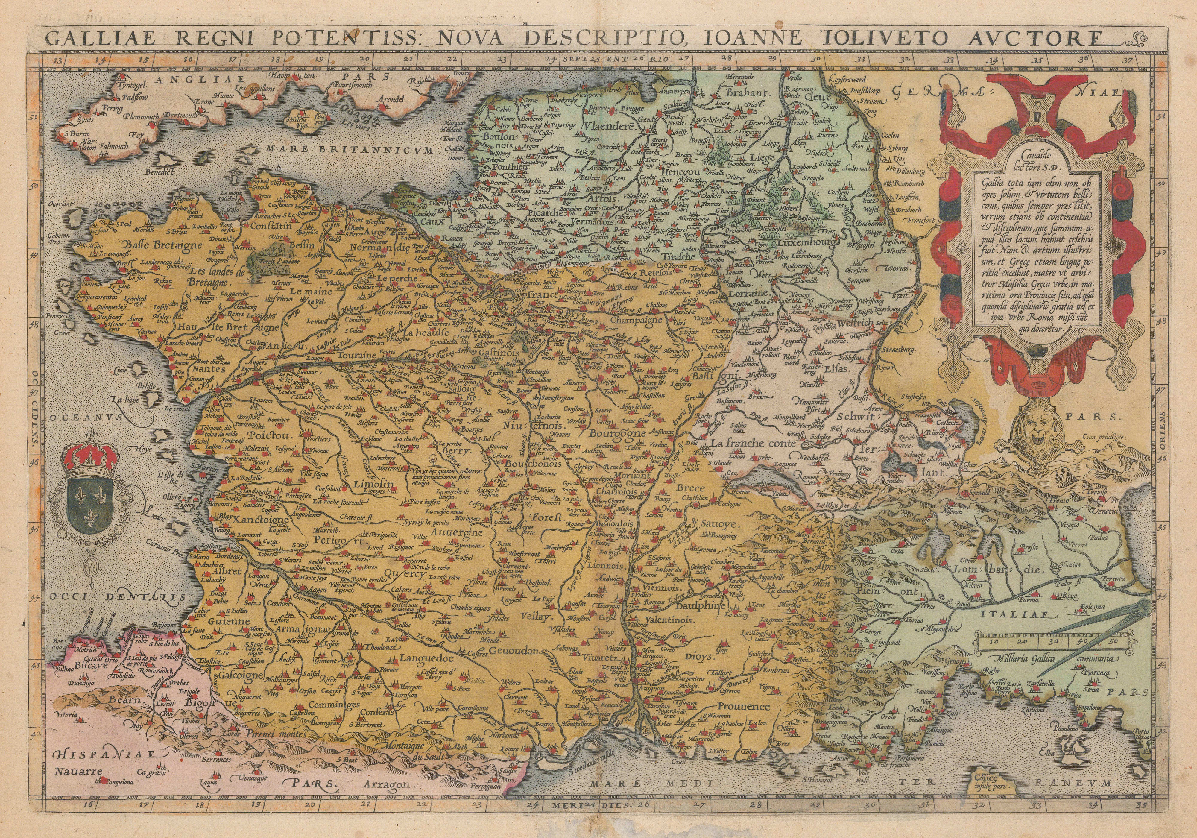 Abraham Ortelius, France, 1598 | The Map House