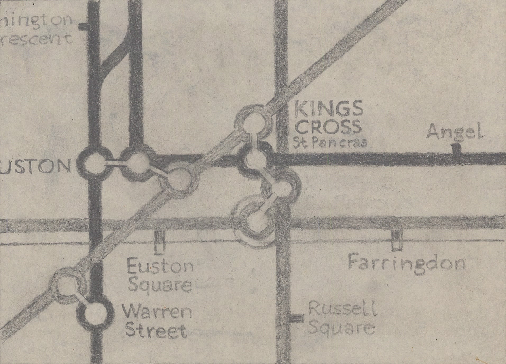 Harry Beck, Four Victoria Line Sketches, 1961 - 1964 | The Map House