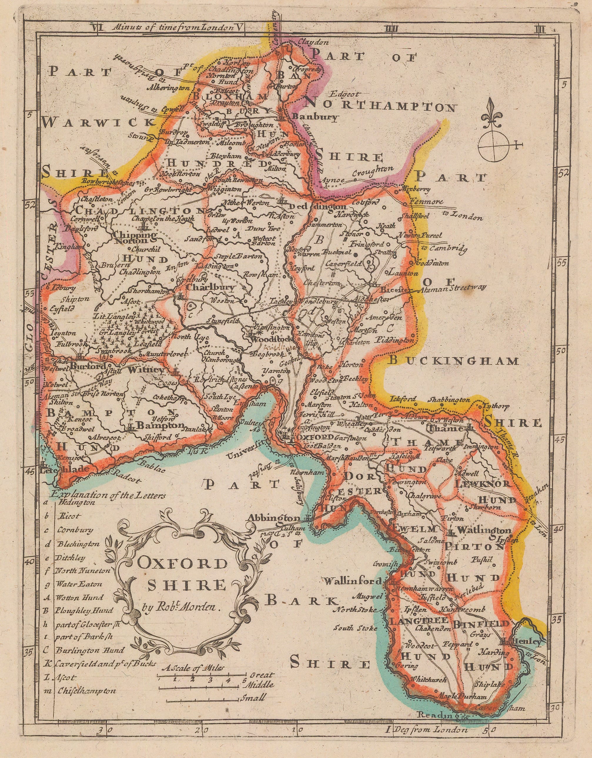 Robert Morden, Oxford, 1708 | The Map House