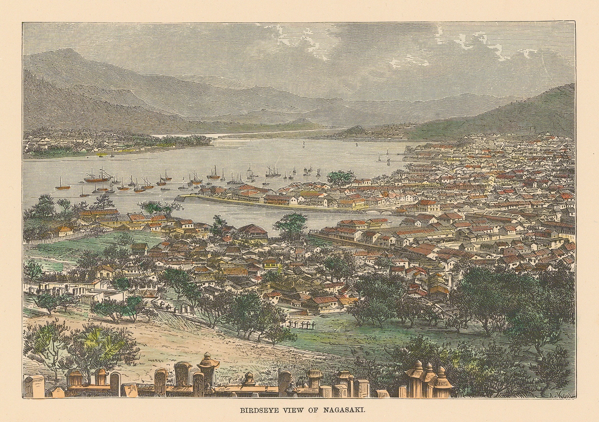 Jean Jacques Élisée Reclus, Japan - Nagasaki, 1894 | The Map House