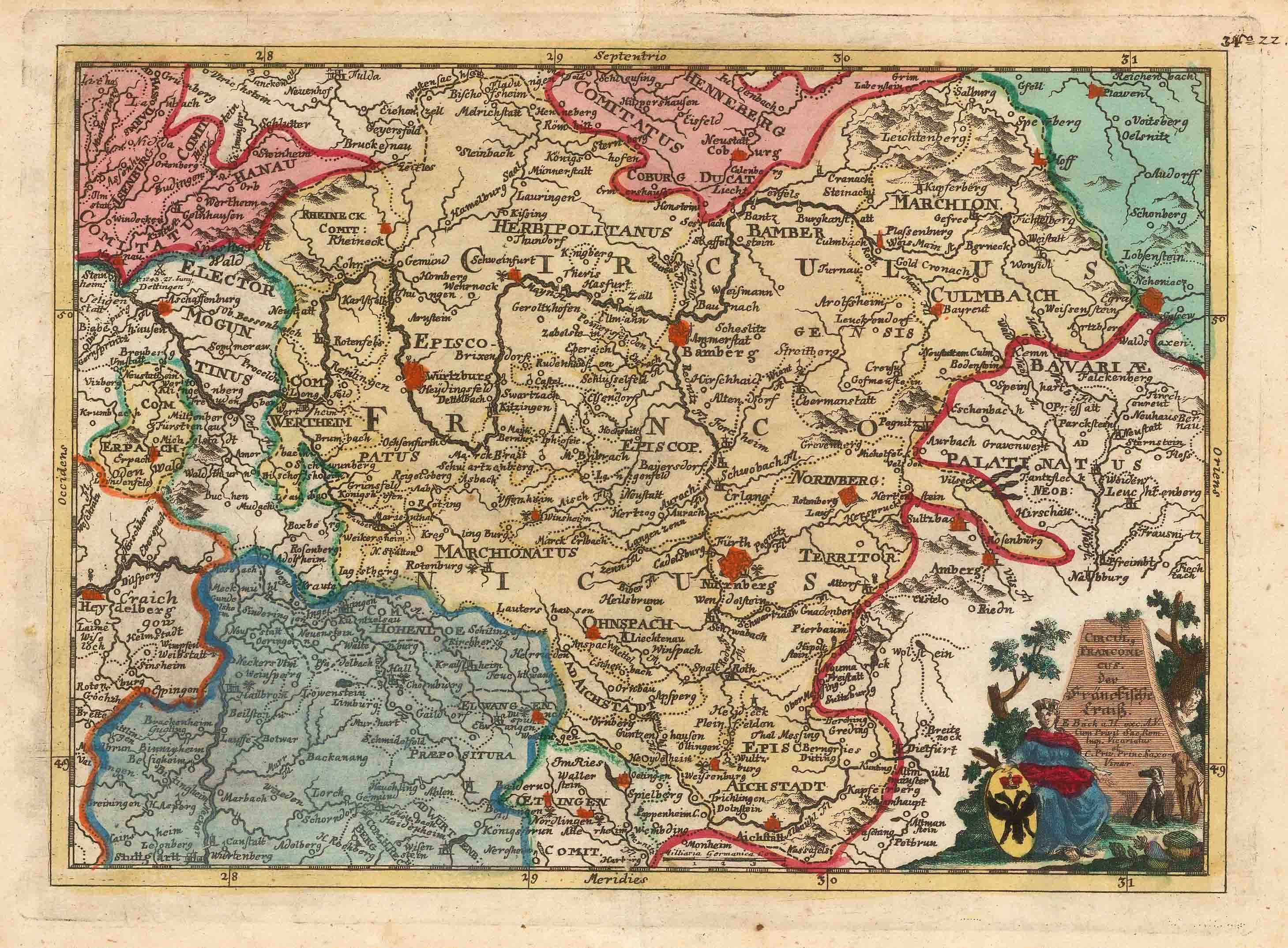 Elias Baeck, Franconia, 1748 | The Map House