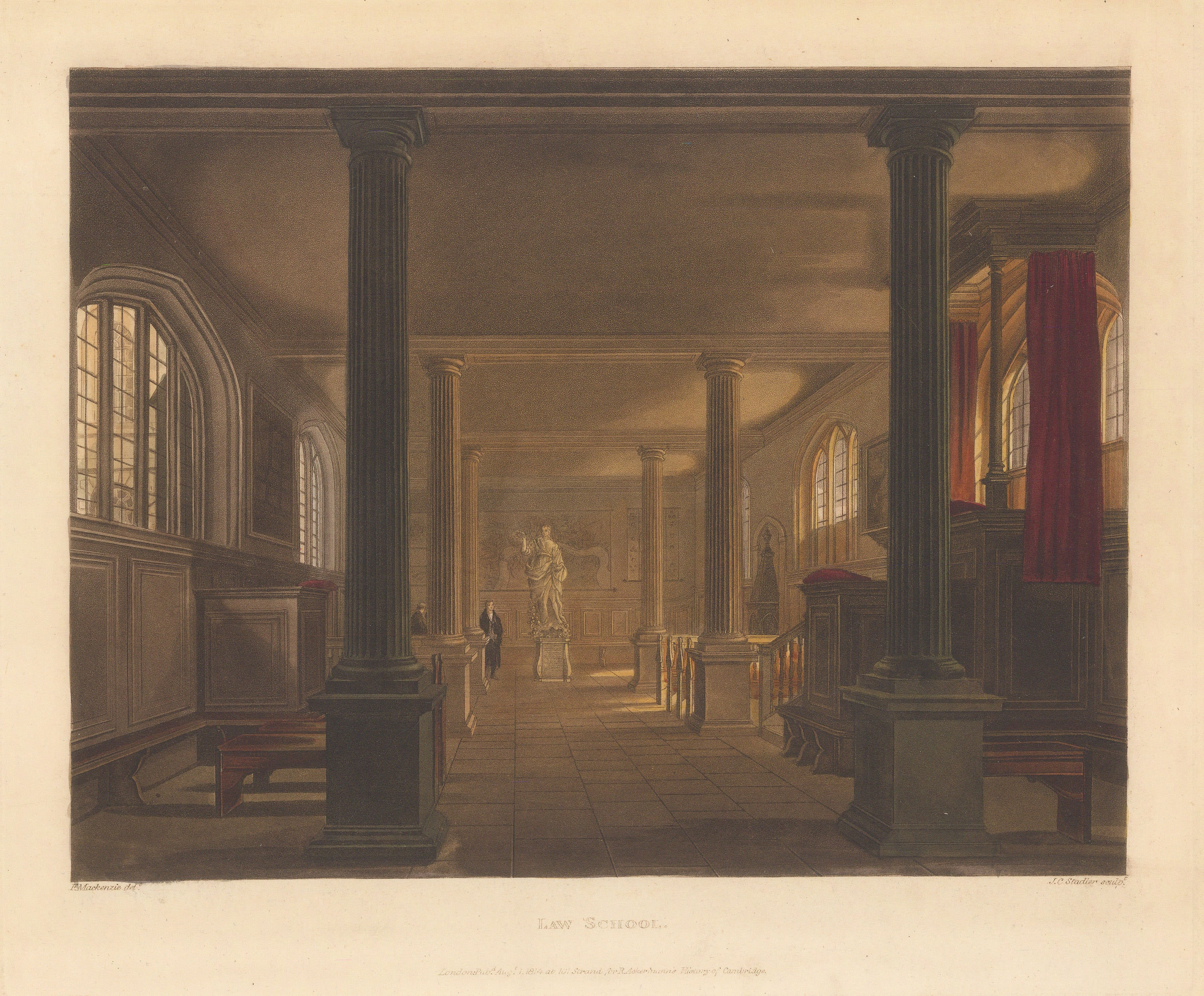 Rudolph Ackermann, Cambridge University - Old Schools, Law School, 1815 ...