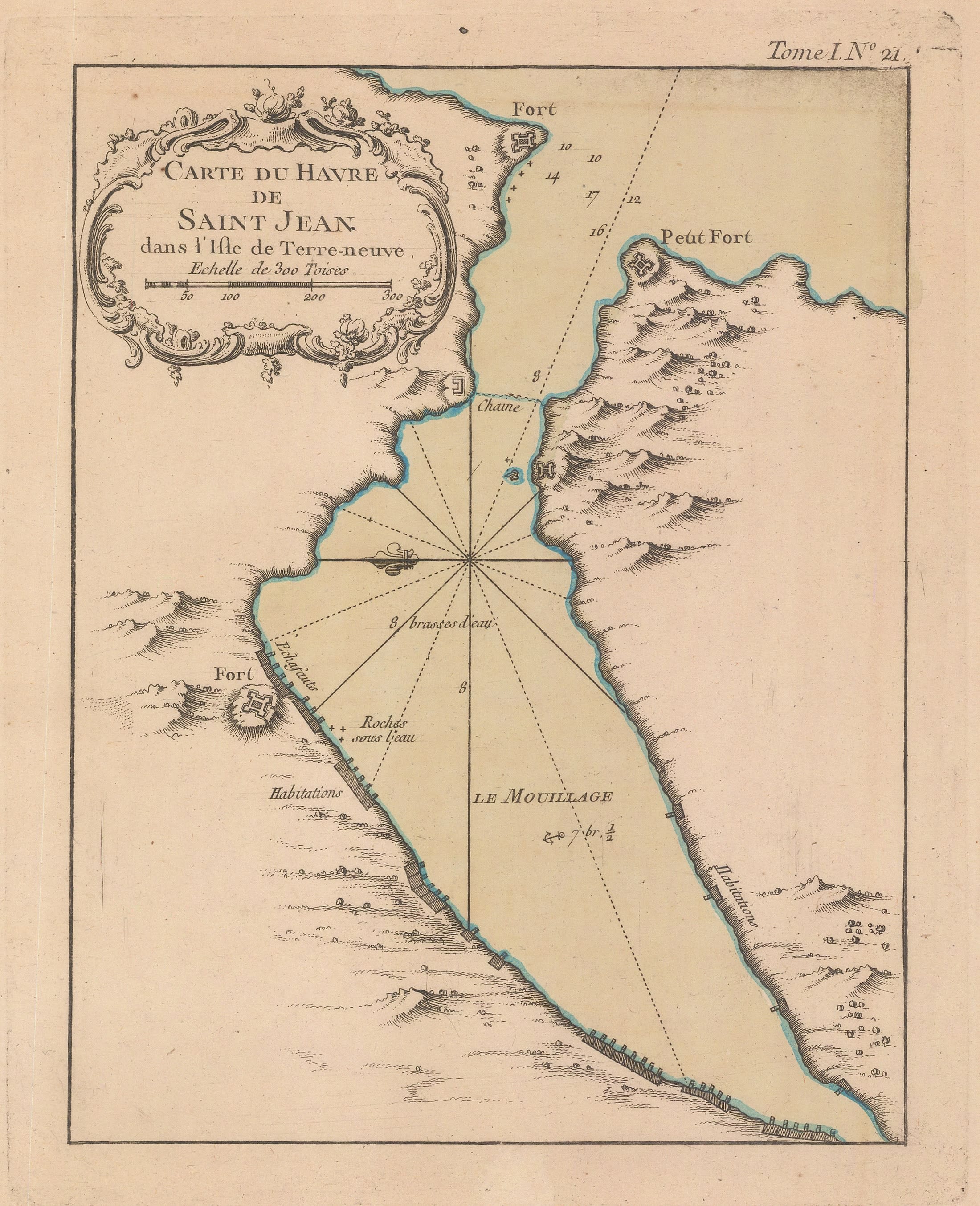 Jacques-Nicolas Bellin, Harbour of St. John's, Newfoundland, 1764 | The ...