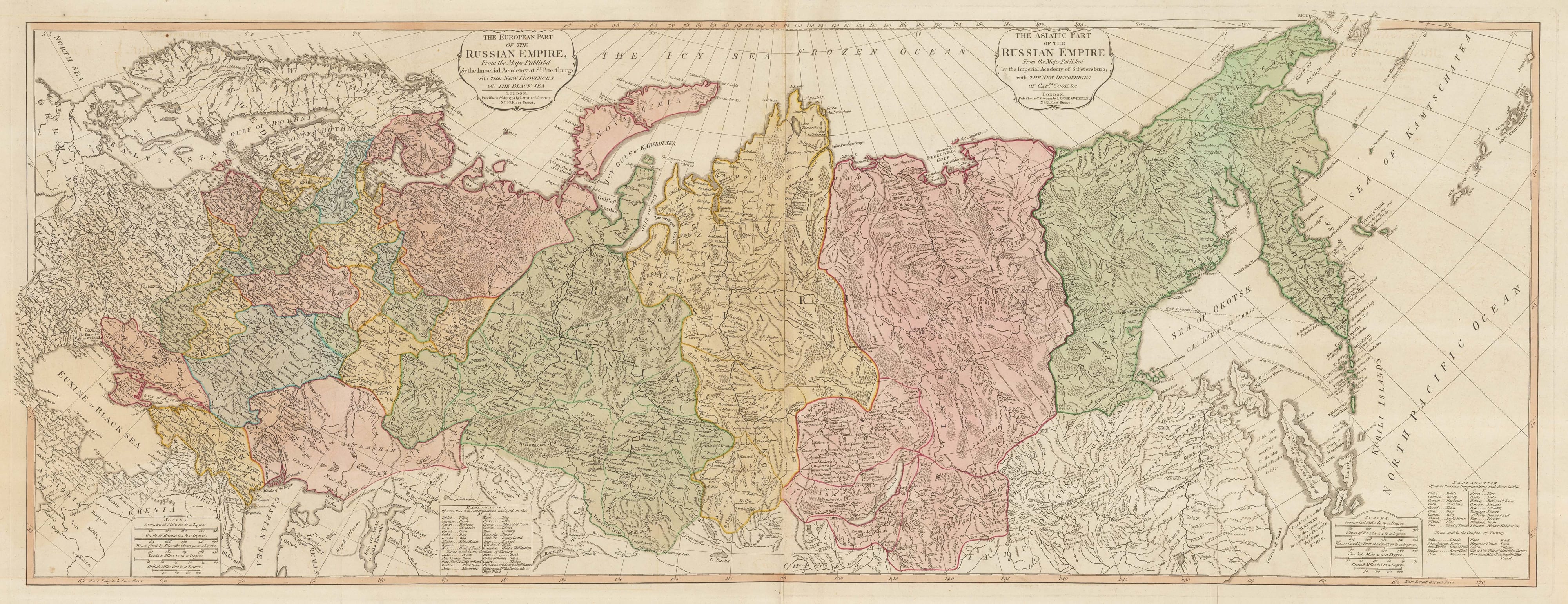 Laurie & Whittle, Russian Empire, 1794 | The Map House