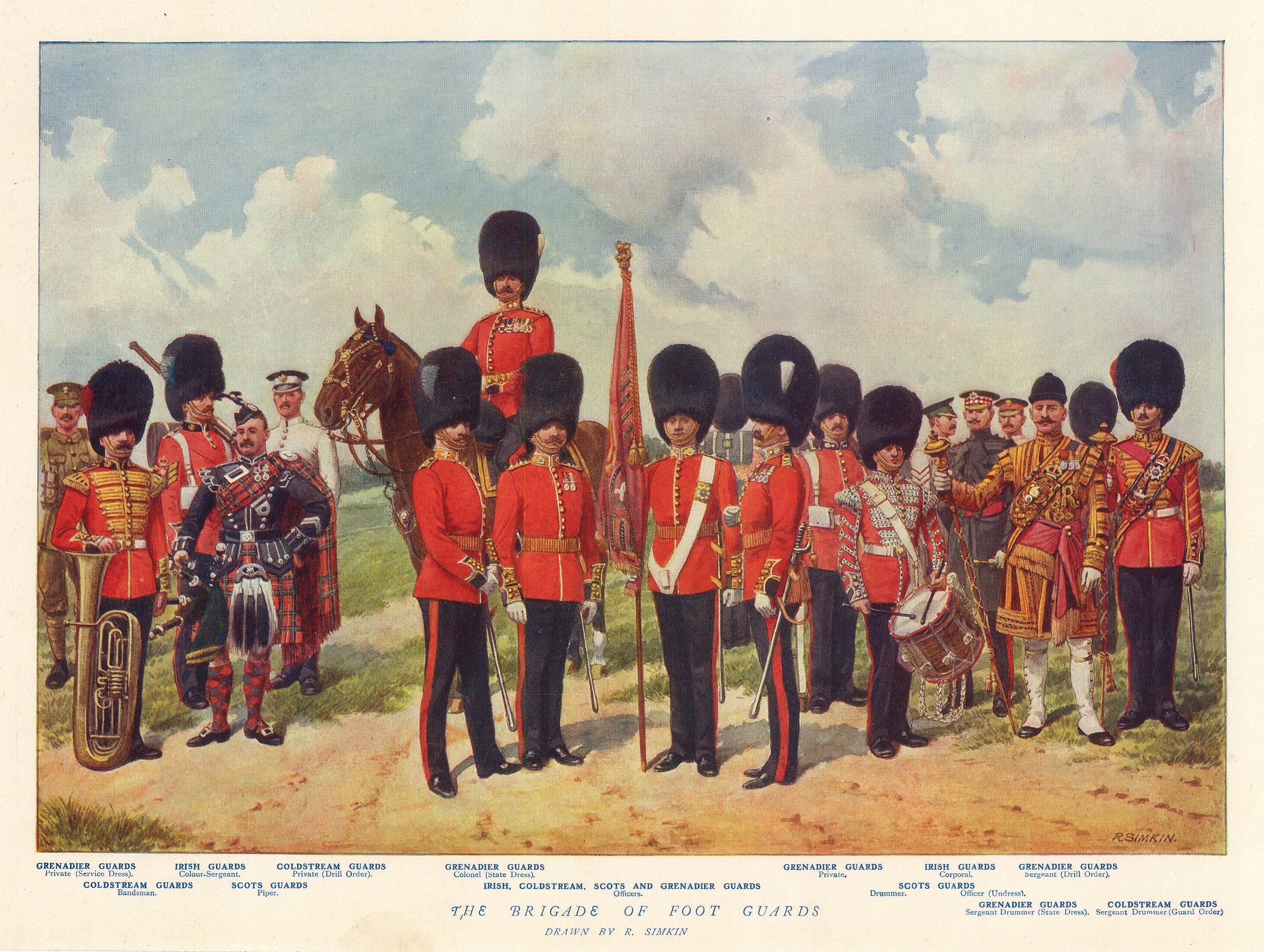 The Graphic Magazine, British Army - Guards Regiments, 1913 | The Map House