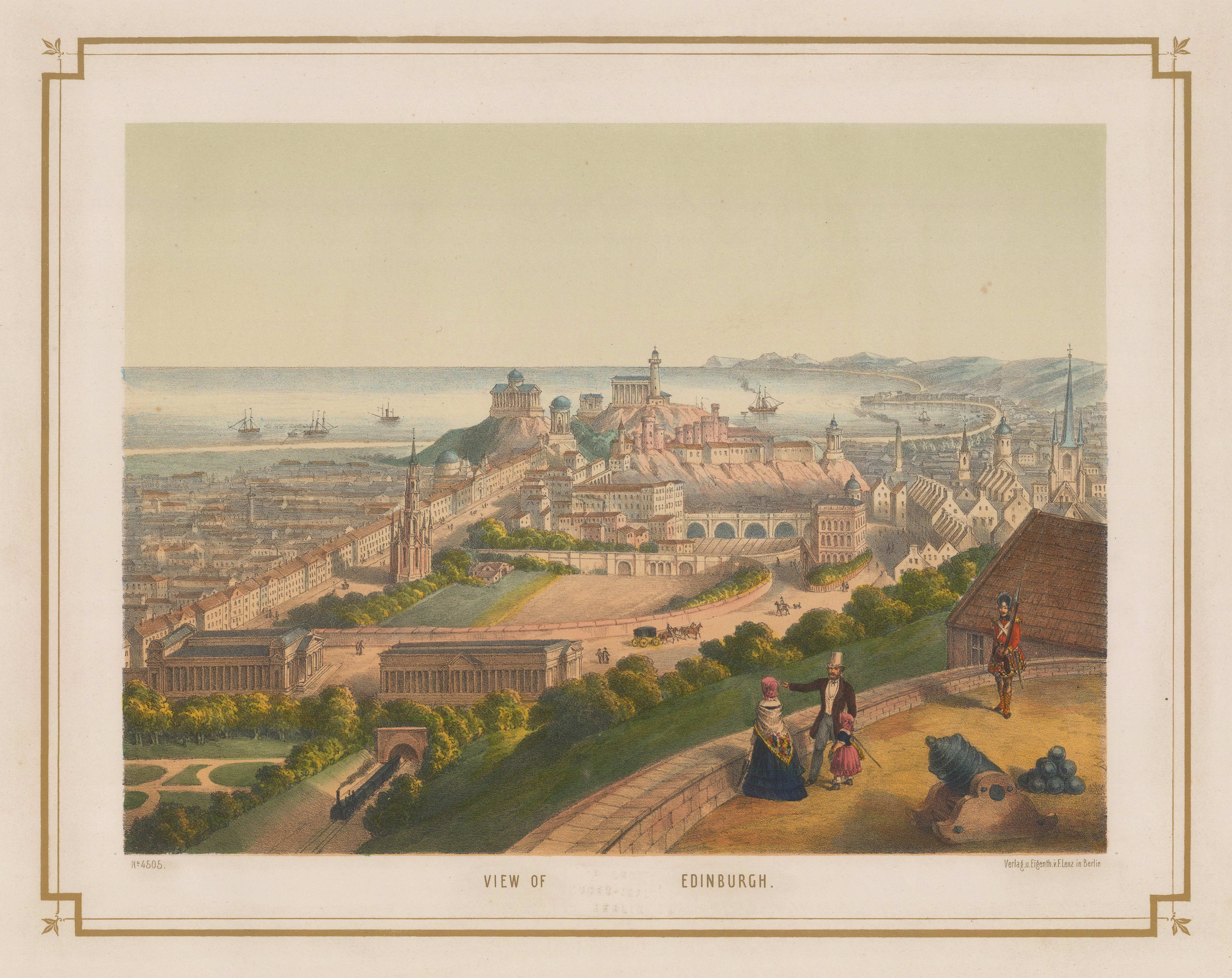 F. Lenz, Scotland - Edinburgh, 1850 | The Map House