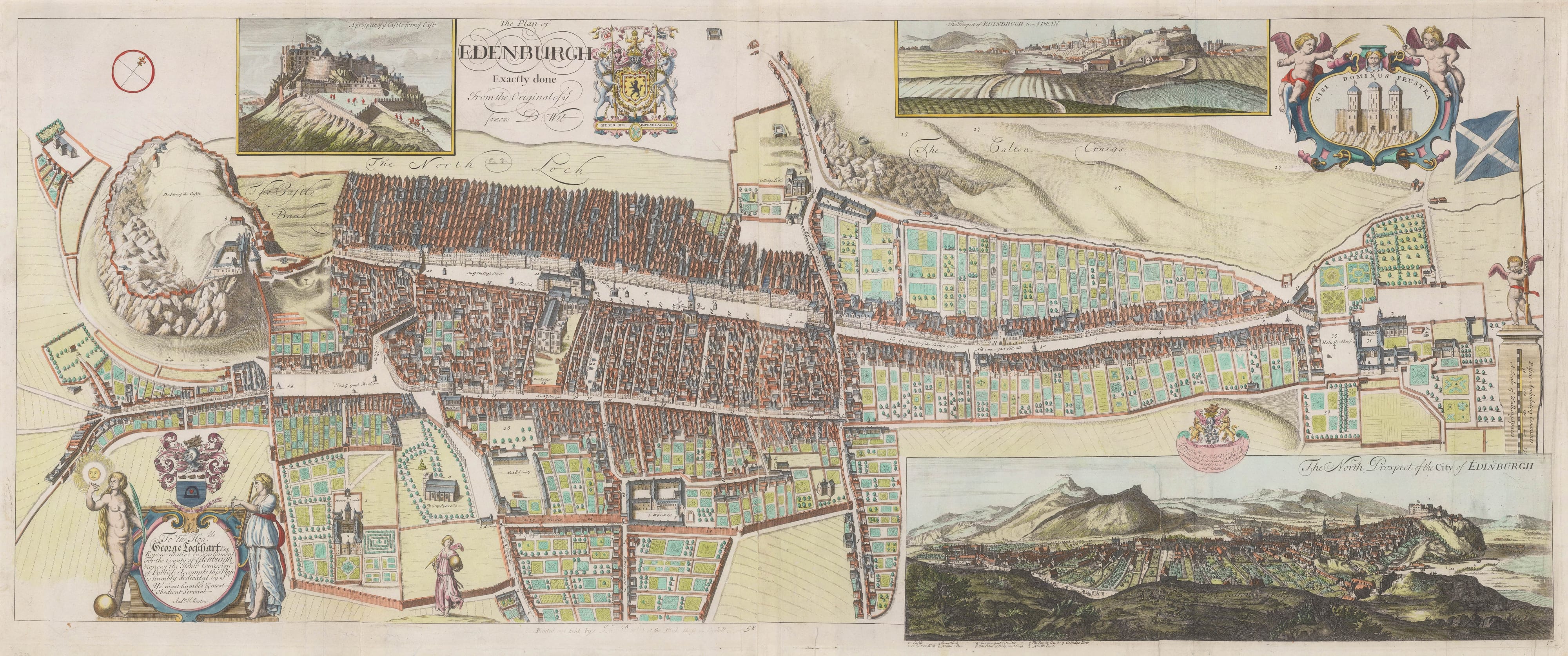 John Bowles, Rare view of 17th century Edinburgh, 1814 (c.) | The Map House