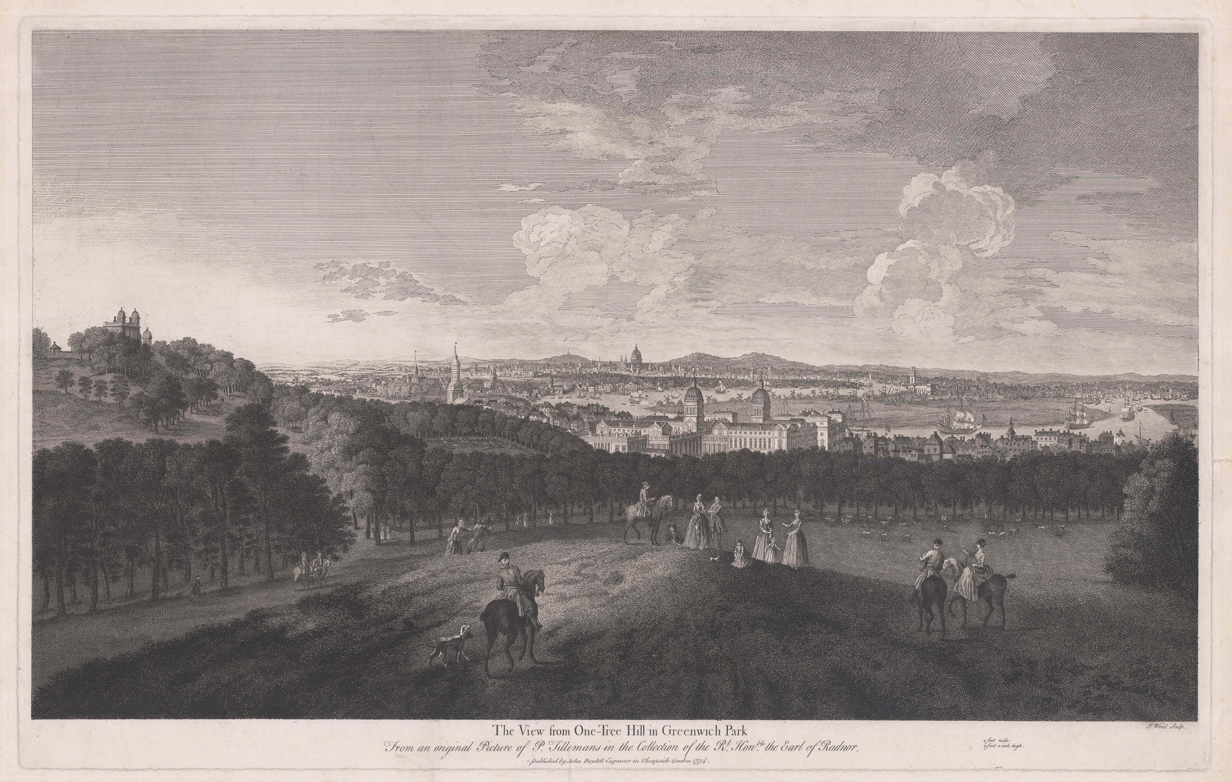 John Boydell, London - Panorama from Greenwich Park, 1774 | The Map House