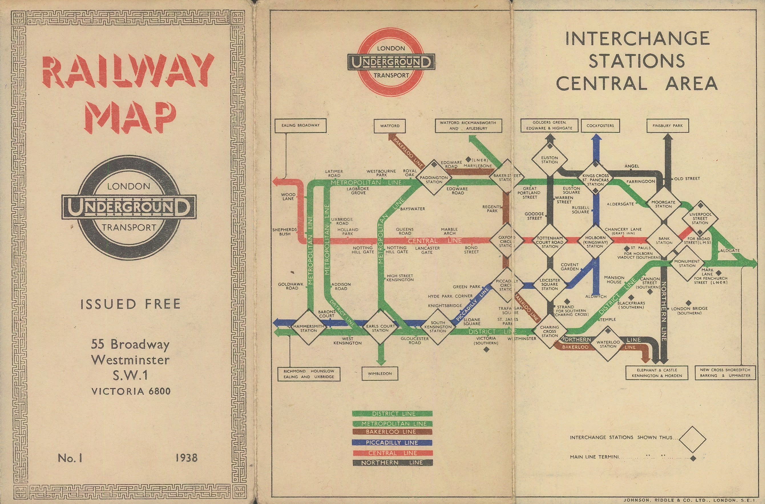 Harry Beck, London Underground Map, 1938 | The Map House
