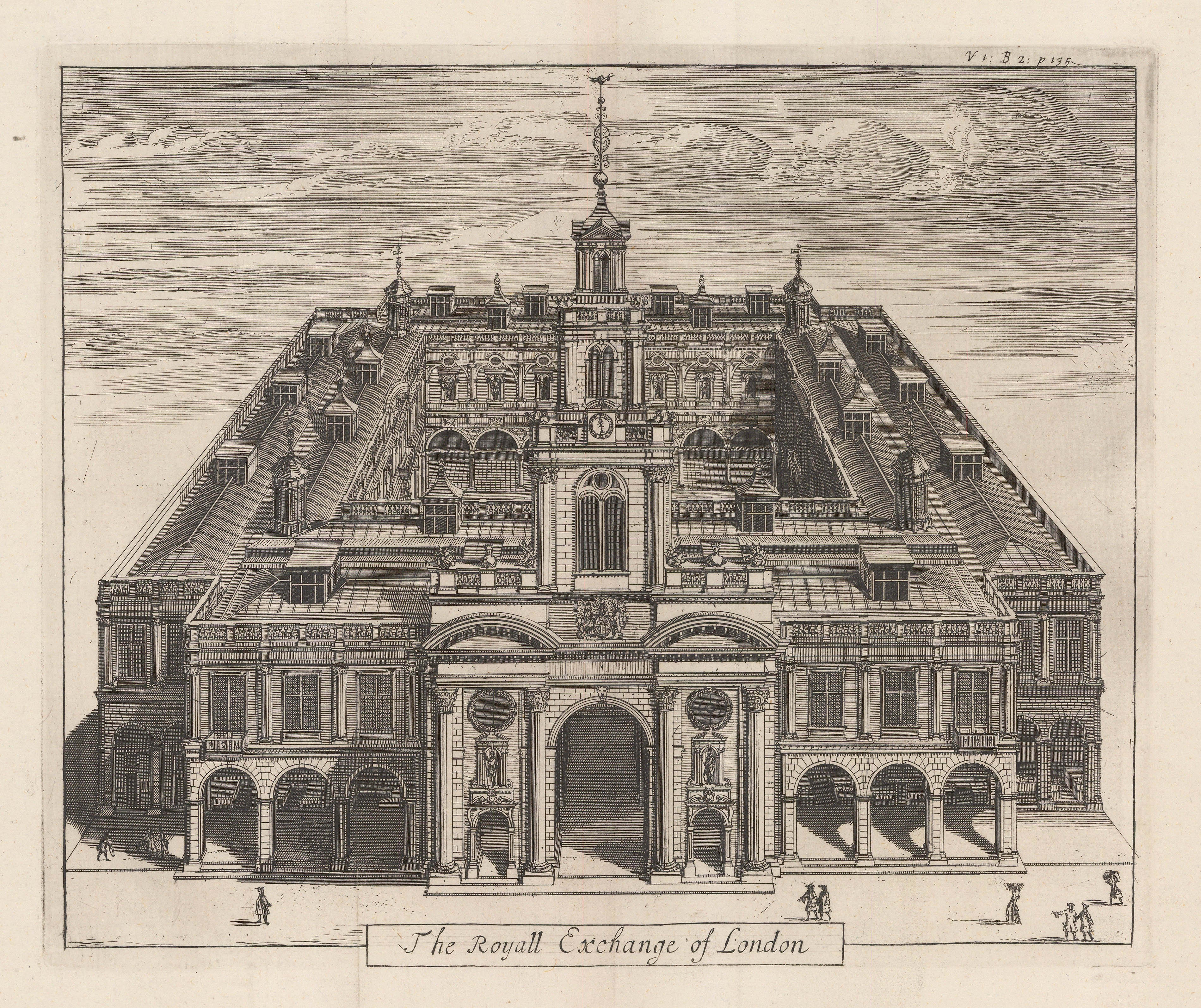 John Stow, London - Royal Exchange, 1733 | The Map House