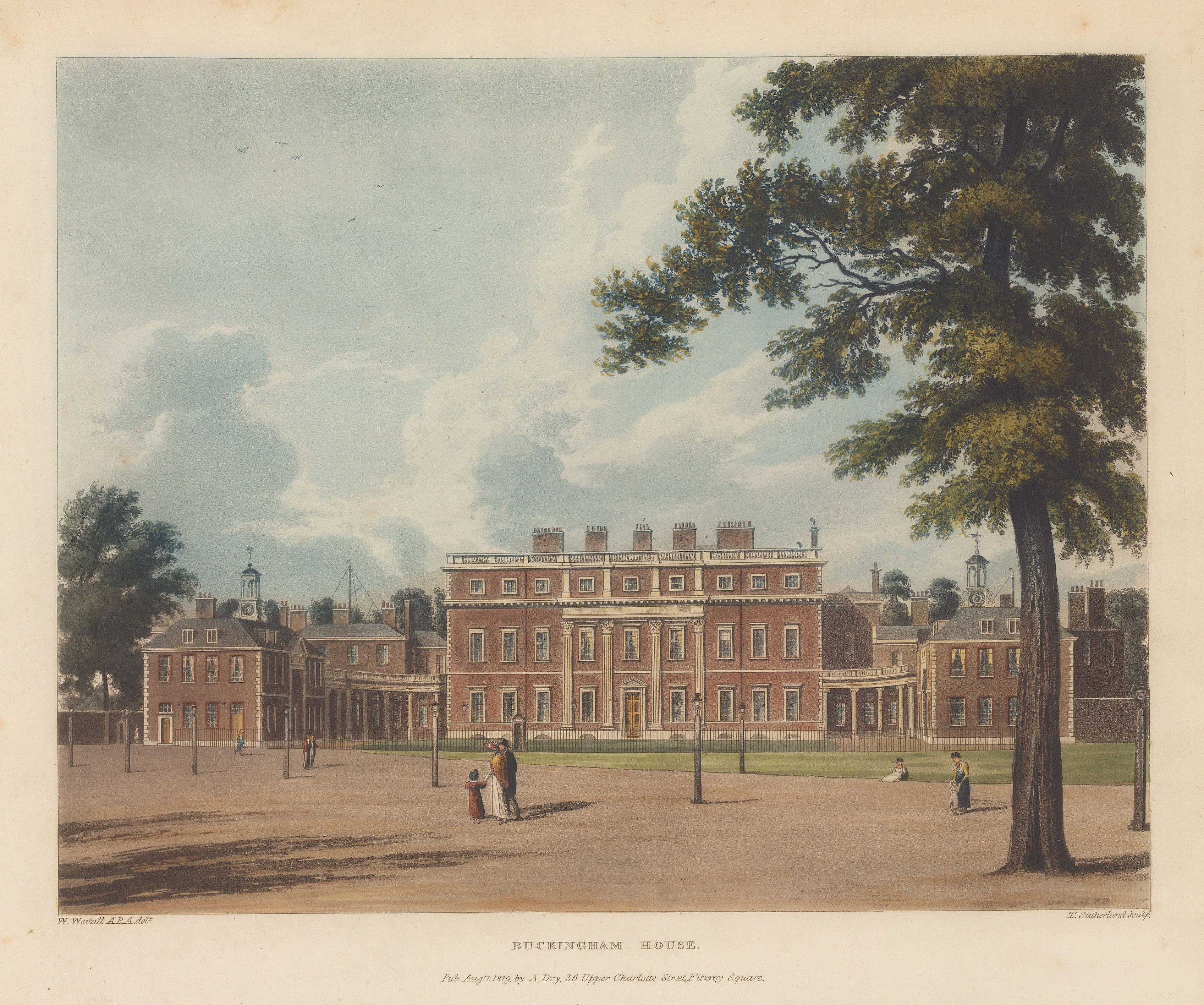 William Henry Pyne, London - Buckingham Palace, 1818 | The Map House