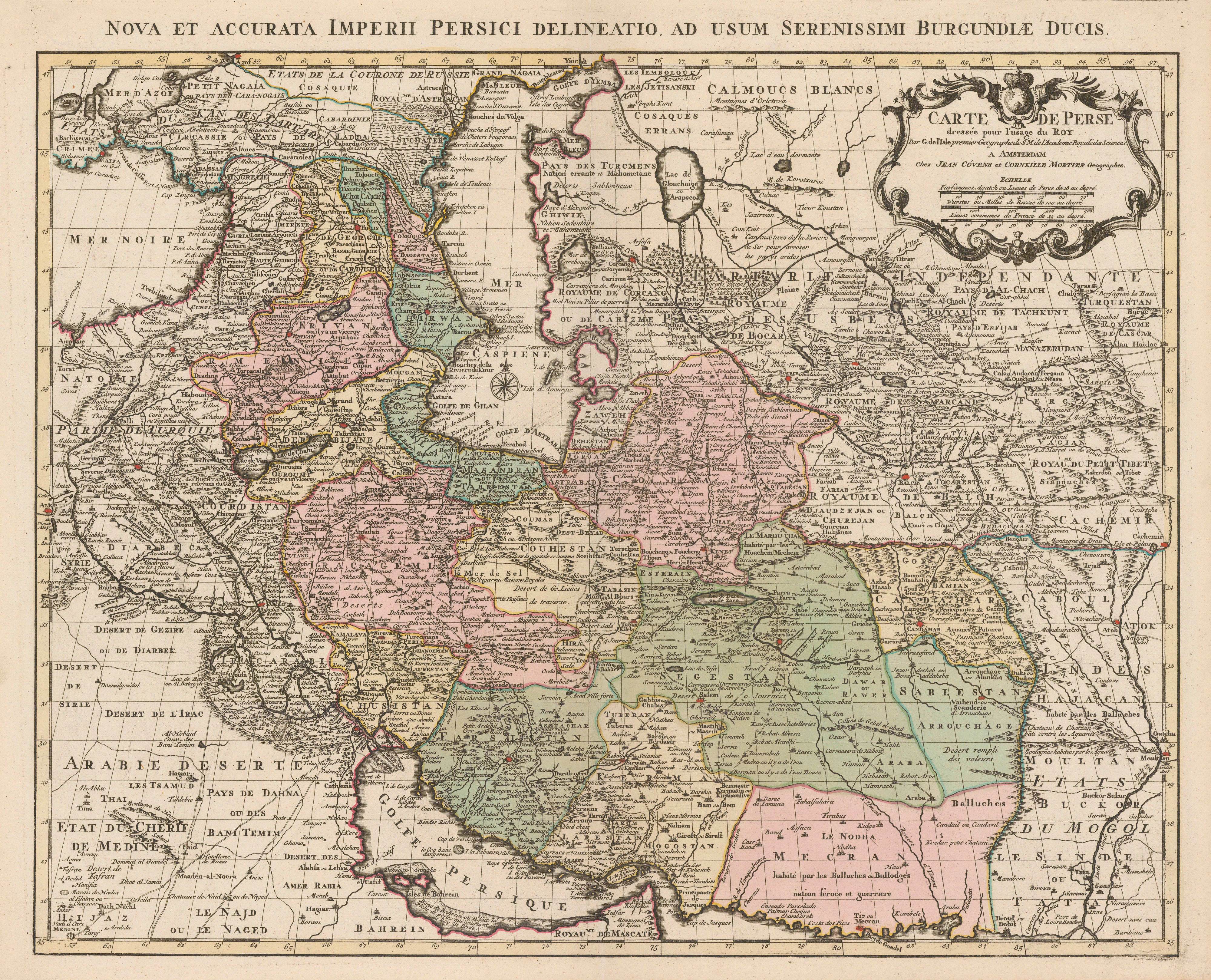 Covens (Jean) & Mortier (Cornelius), Persia, 1757 | The Map House