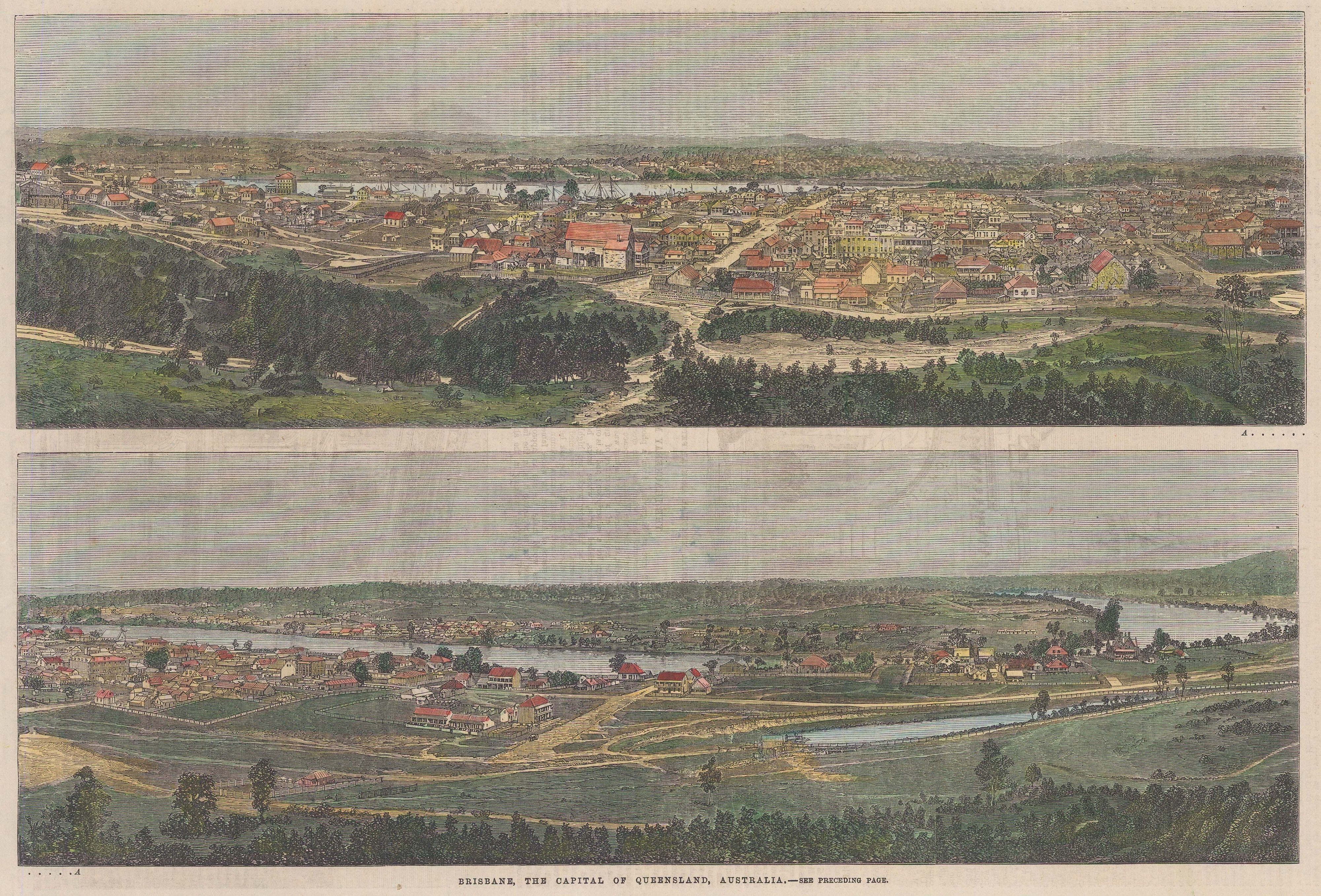 Illustrated London News (ILN), Australia - Brisbane, 1866 | The Map House