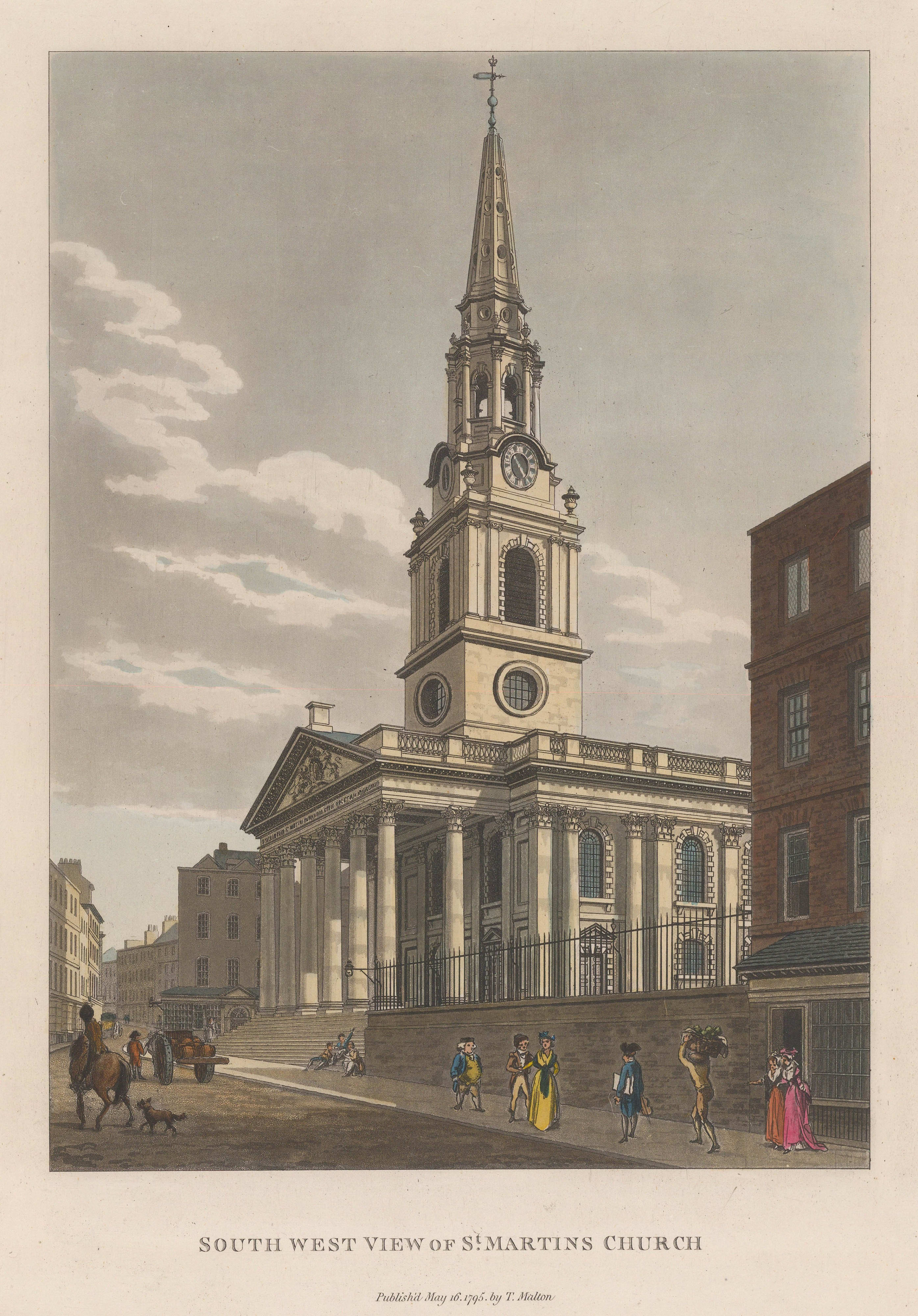Thomas Malton, London - St. Martin-in-the-Fields, 1795 | The Map House