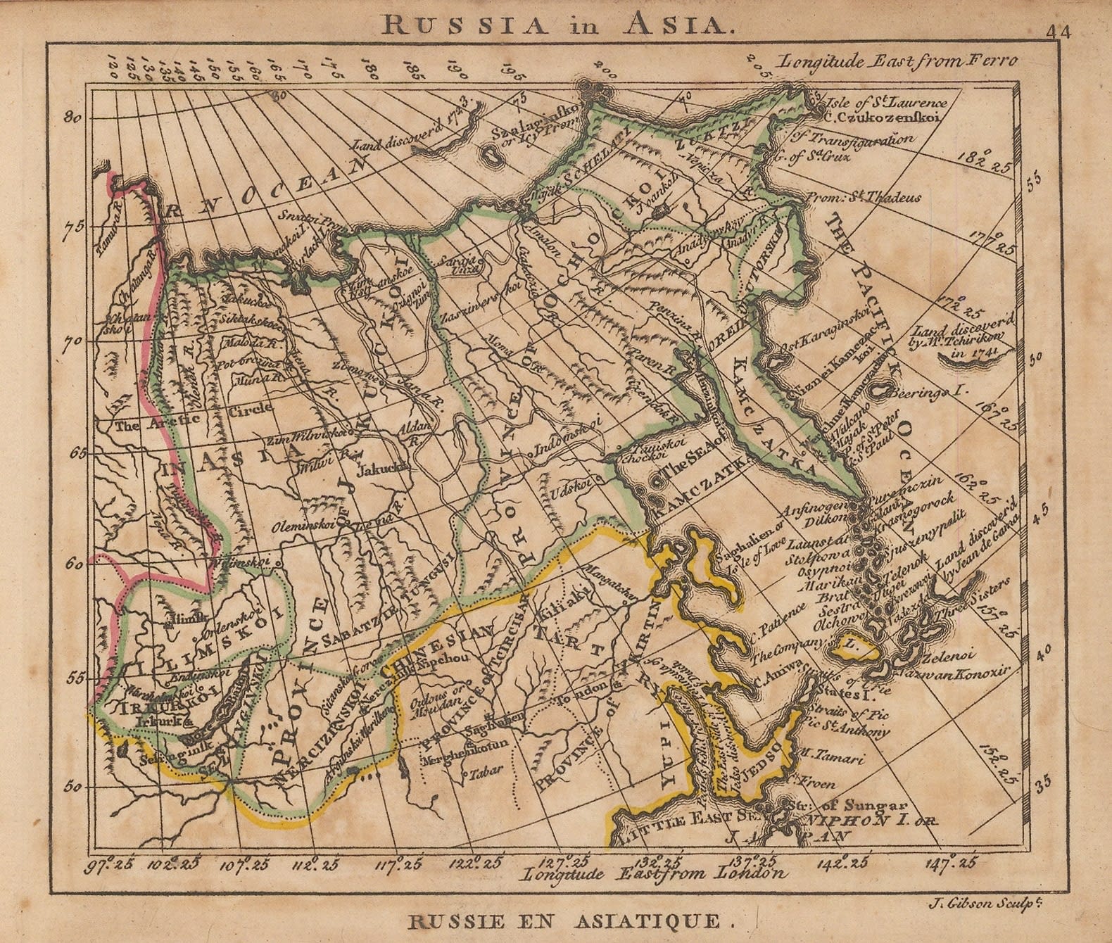 Andrew Dury, Russia in Asia, 1761 | The Map House