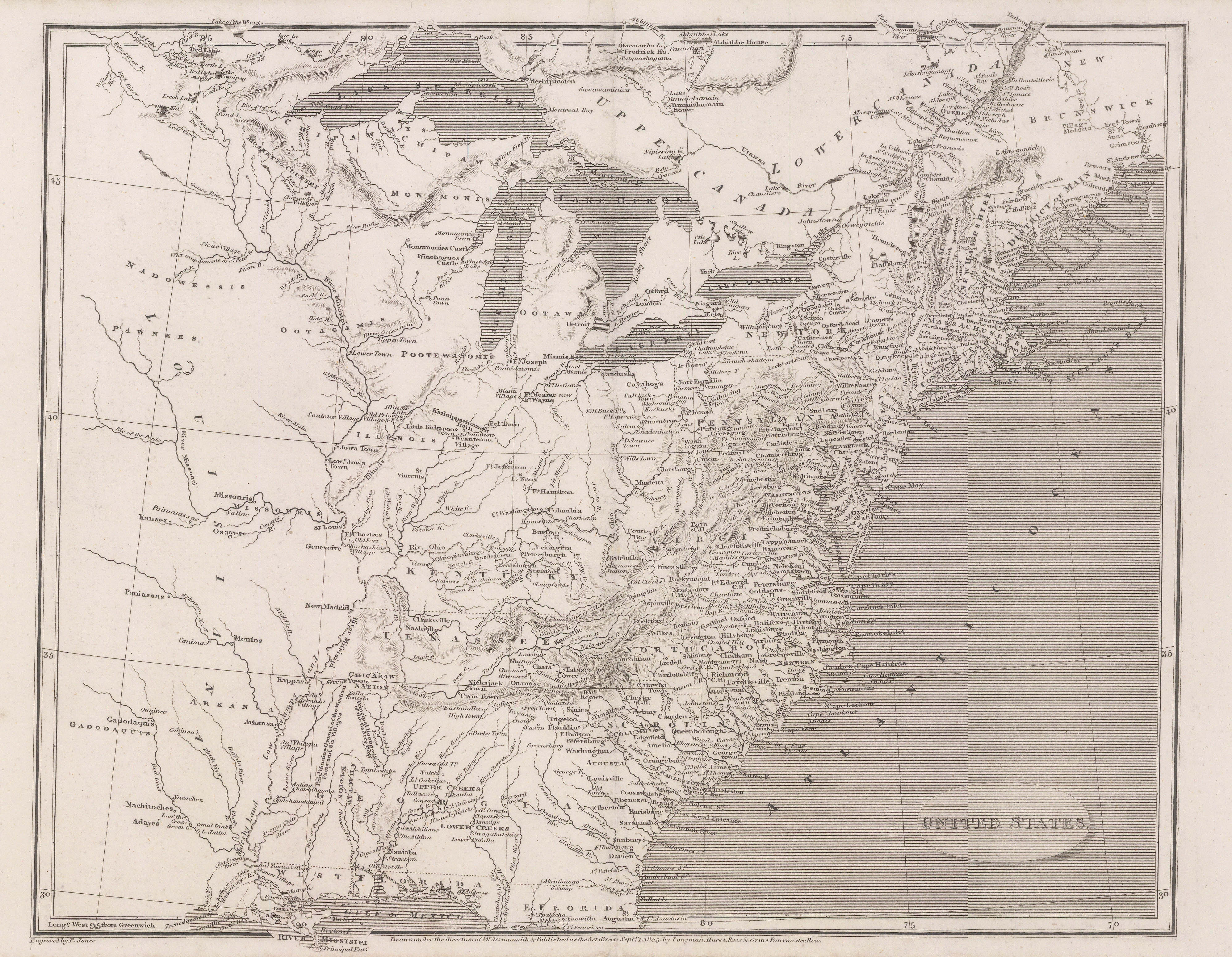 Aaron Arrowsmith, United States, 1805 | The Map House