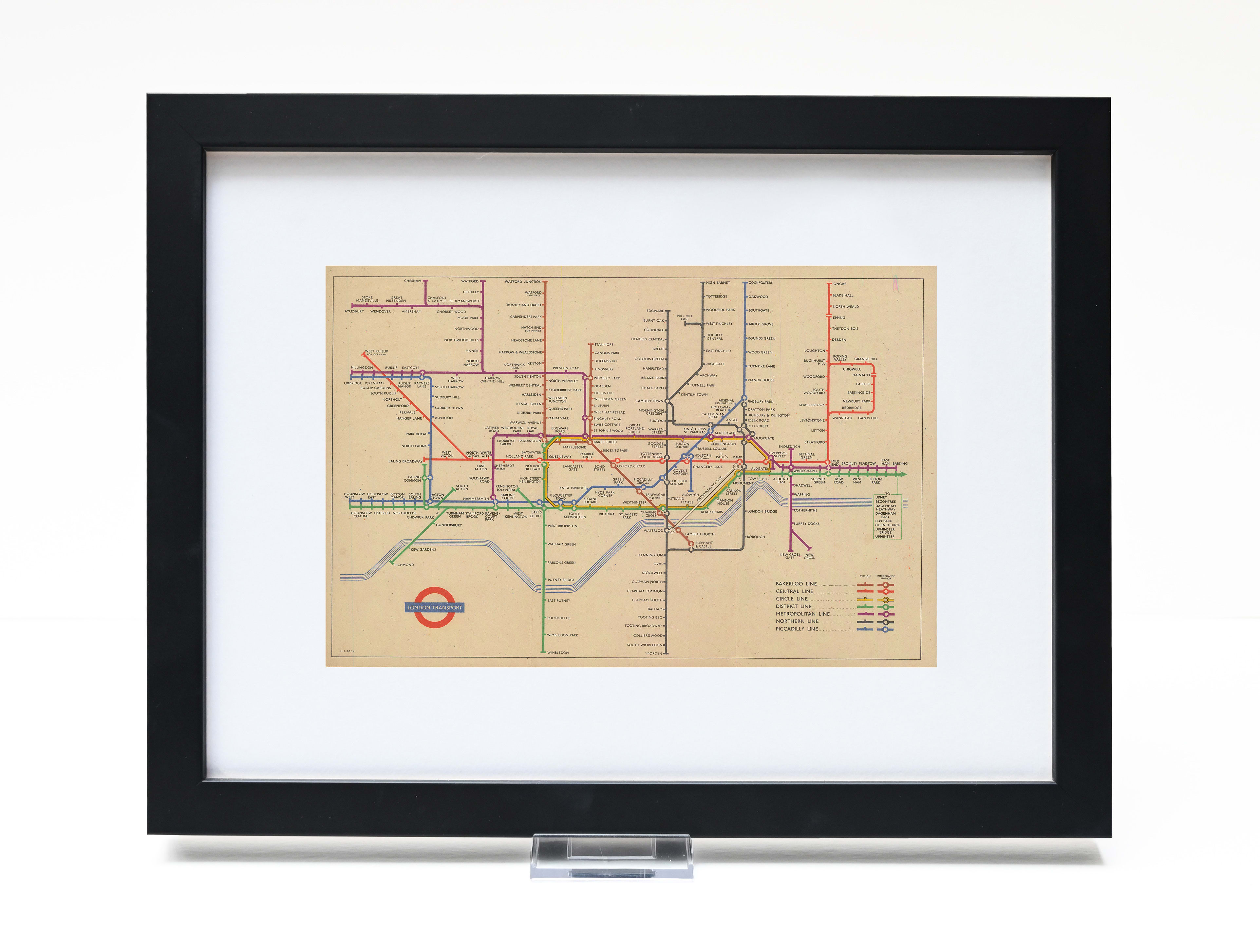 Harry Beck, London Underground Map, 1951 | The Map House