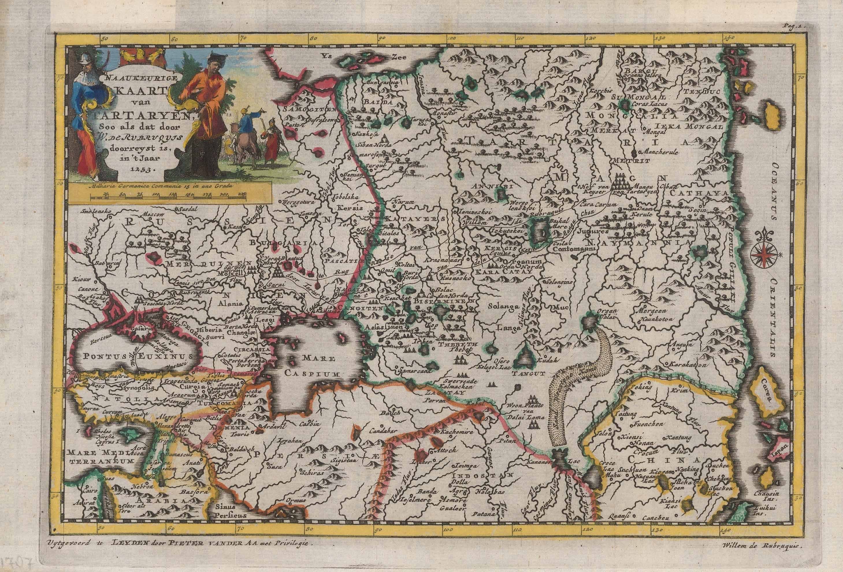 Pieter van der Aa, Central Asia, Siberia and northern China, 1707 | The ...
