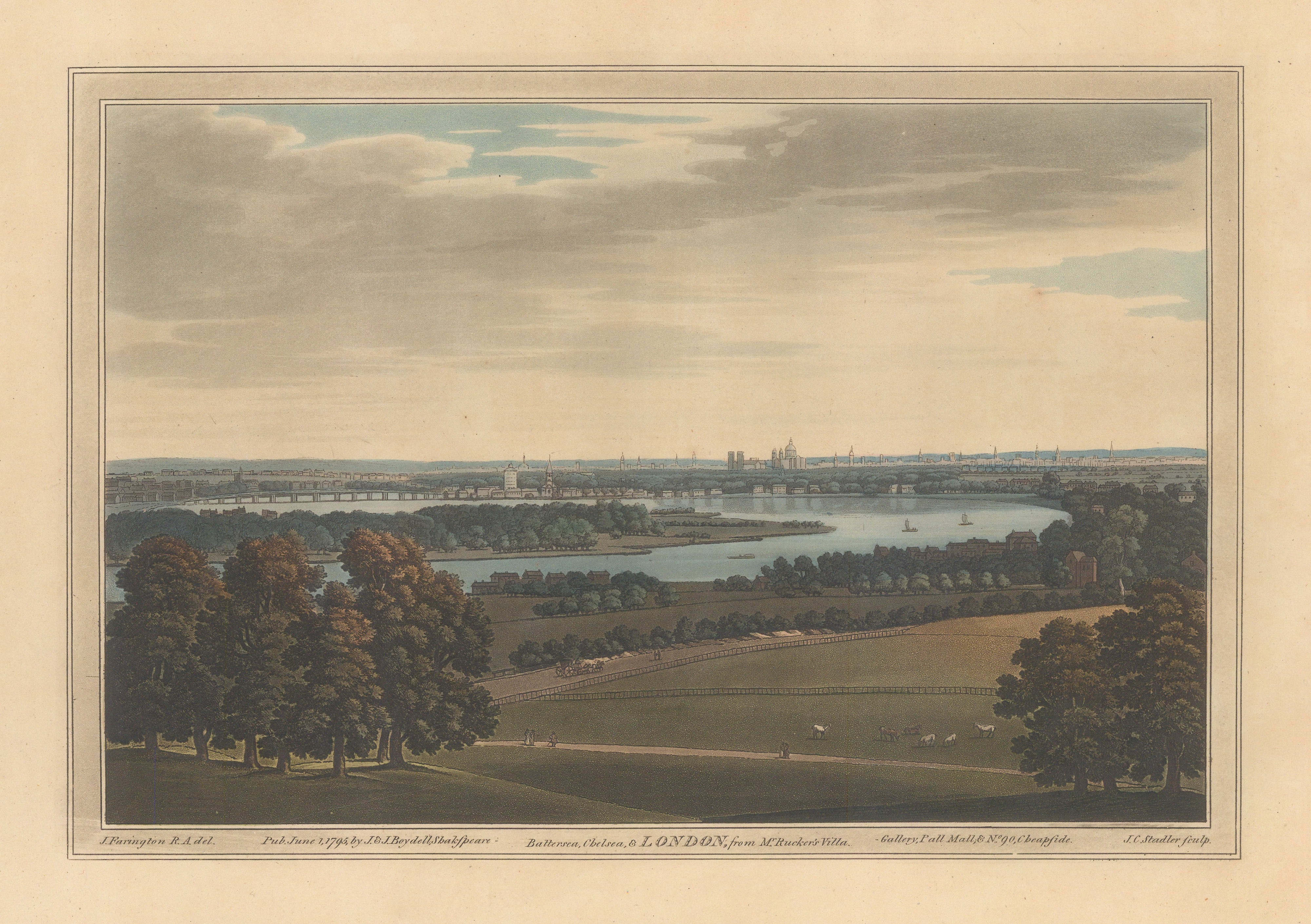 John Boydell, London - Chelsea and Battersea, 1795 | The Map House