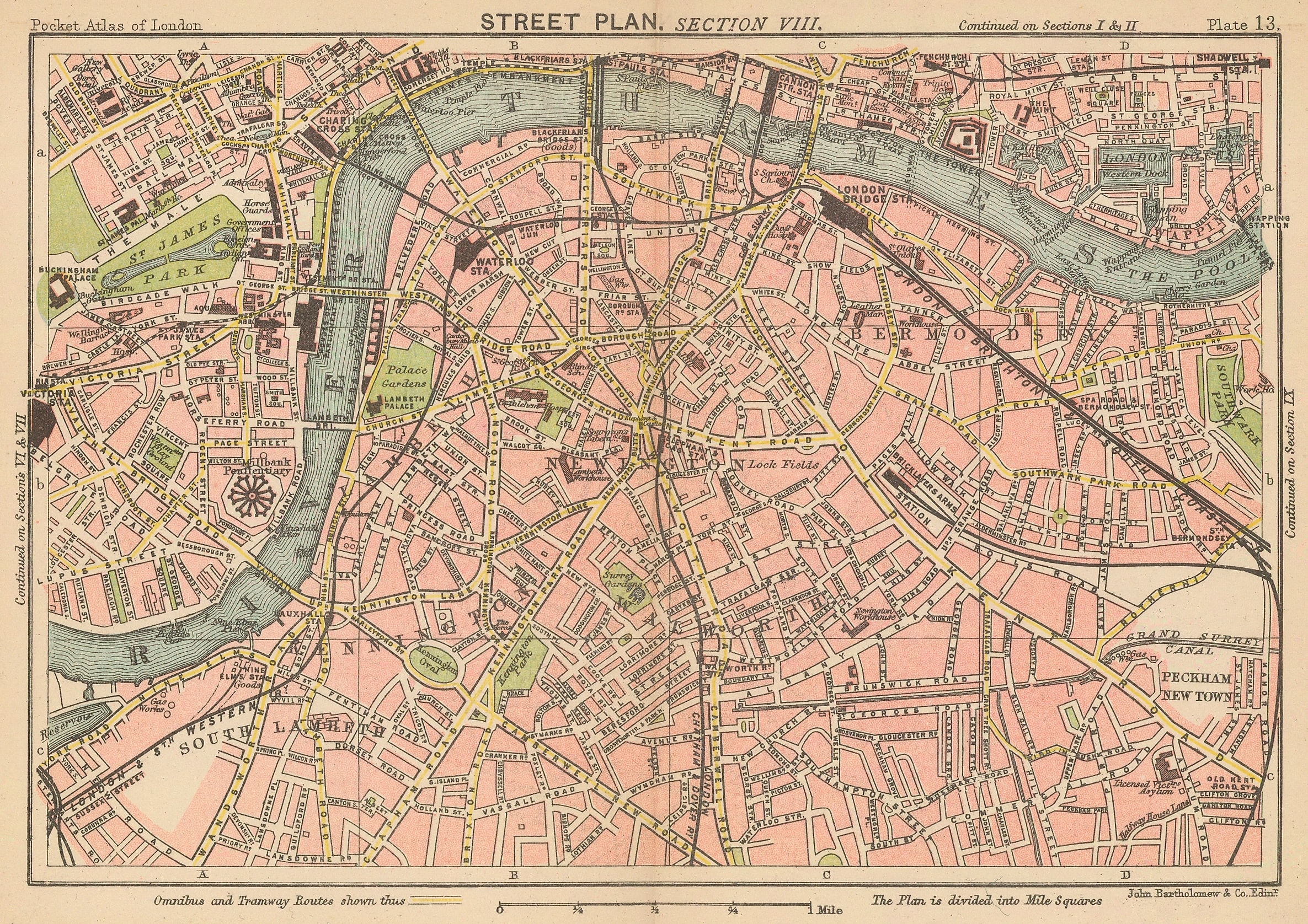 J.G. Bartholomew, Southwark, Waterloo, Lambeth & Kennington, 1928 | The ...