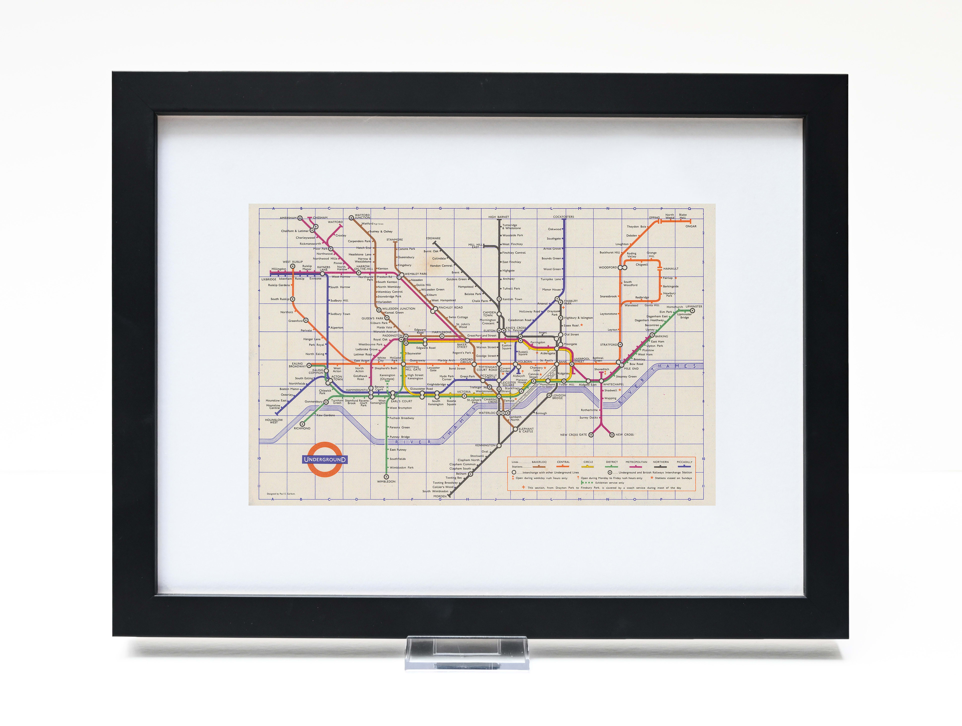 Paul E. Garbutt, London Underground Map, 1967 | The Map House