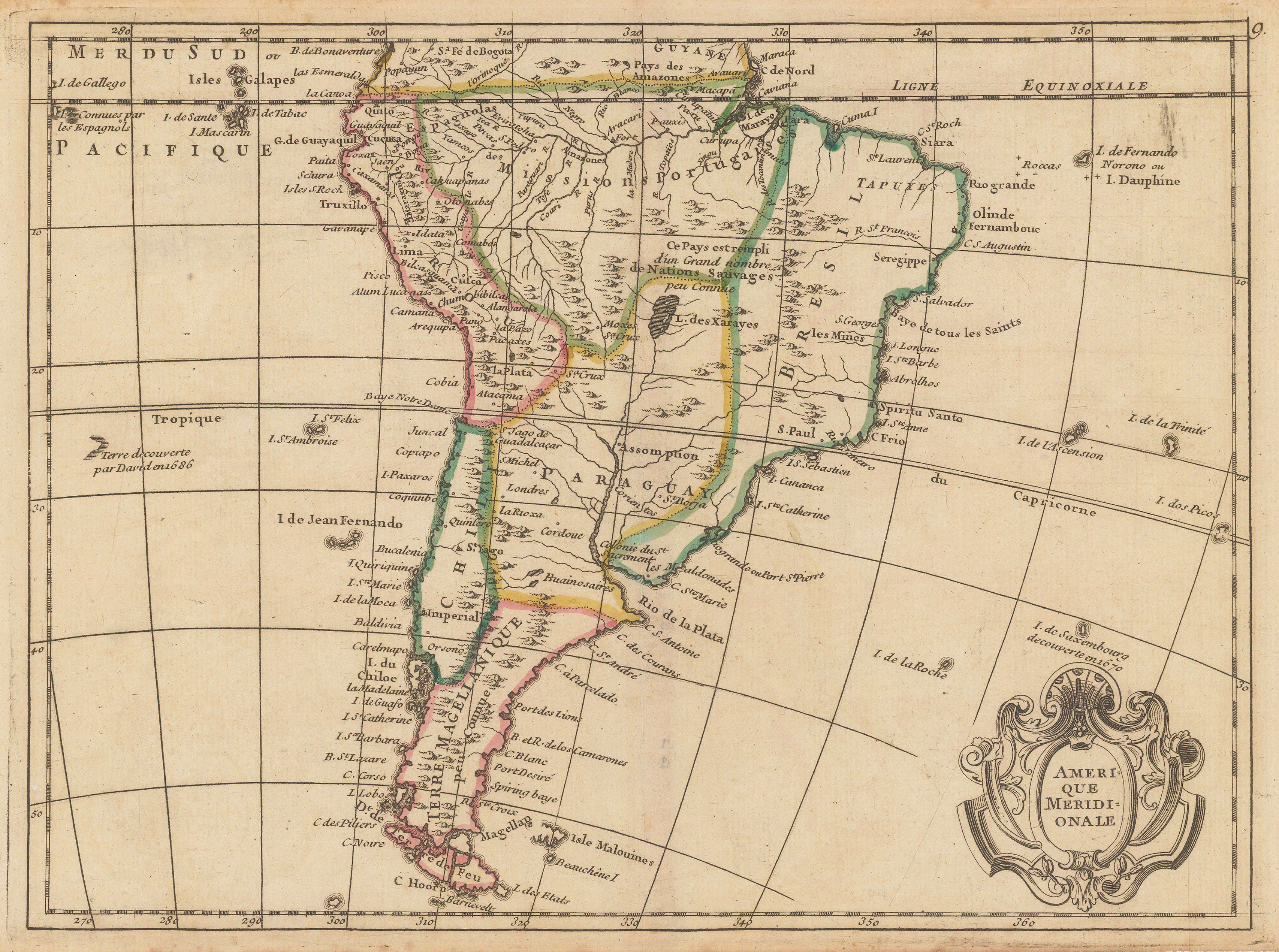 Georges-Louis Le Rouge, South America divided along old colonial ...